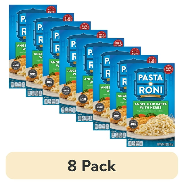 (8 pack) Pasta Roni Angel Hair Pasta with Herbs, 4.8 oz Box - Walmart.com