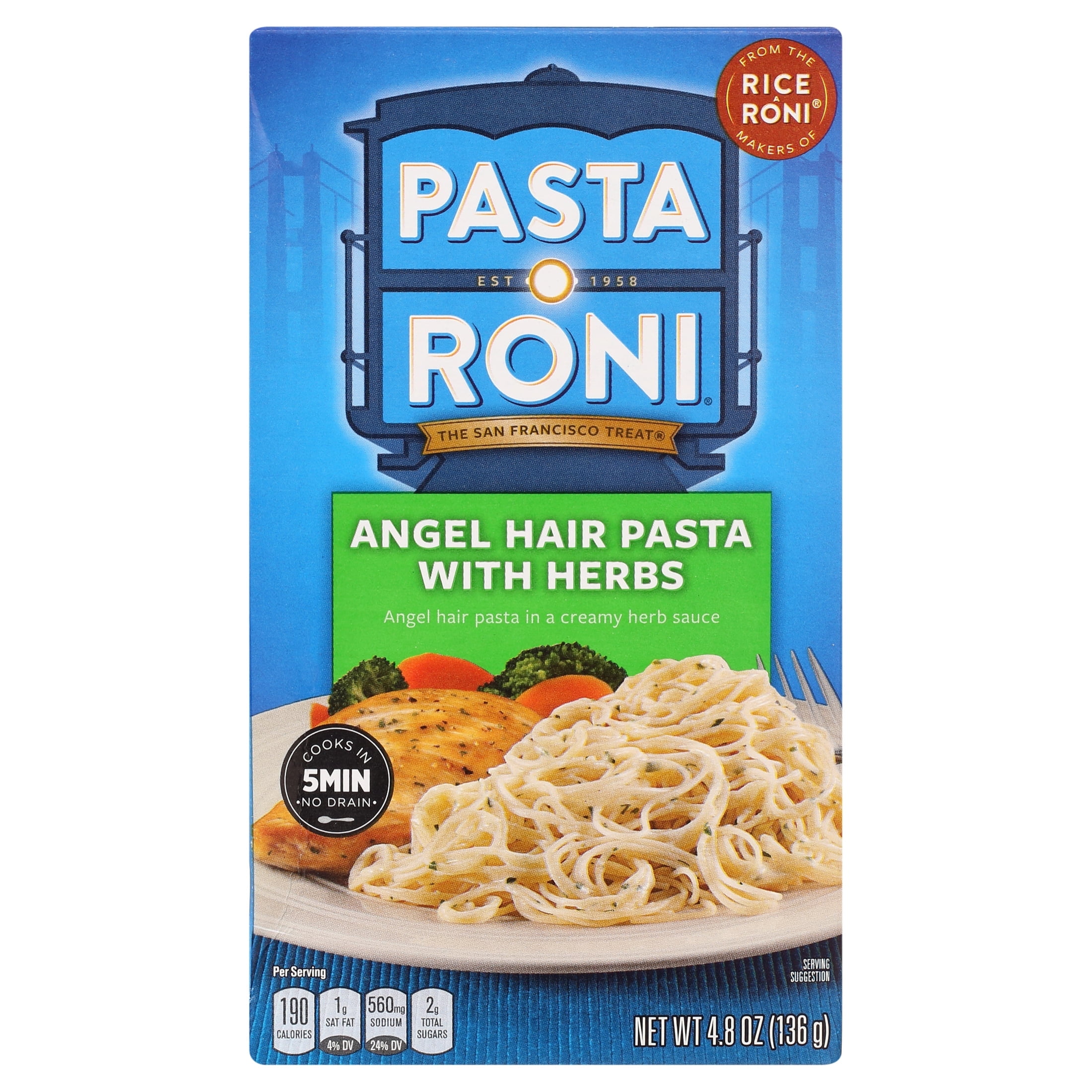Pasta Roni Angel Hair Pasta with Herbs,1 Box - Walmart.com