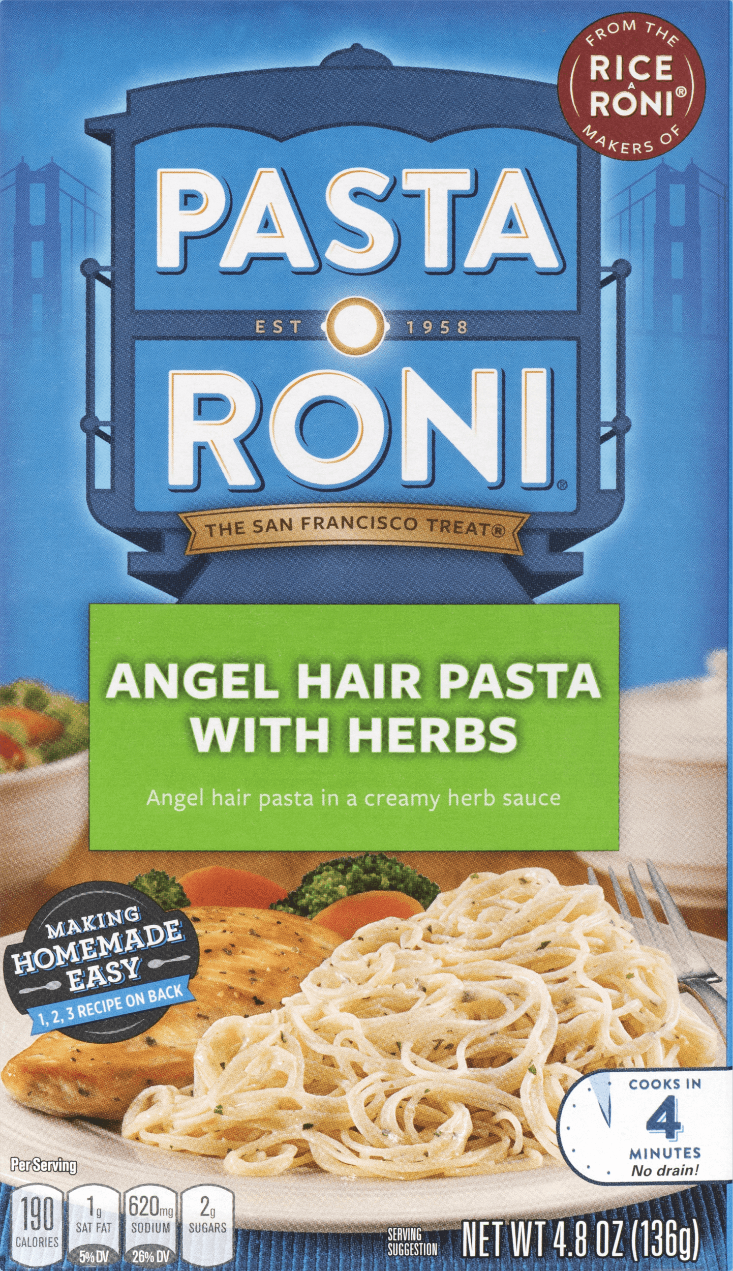 Pasta Roni Angel Hair Pasta with Herbs,1PACK - Walmart.com