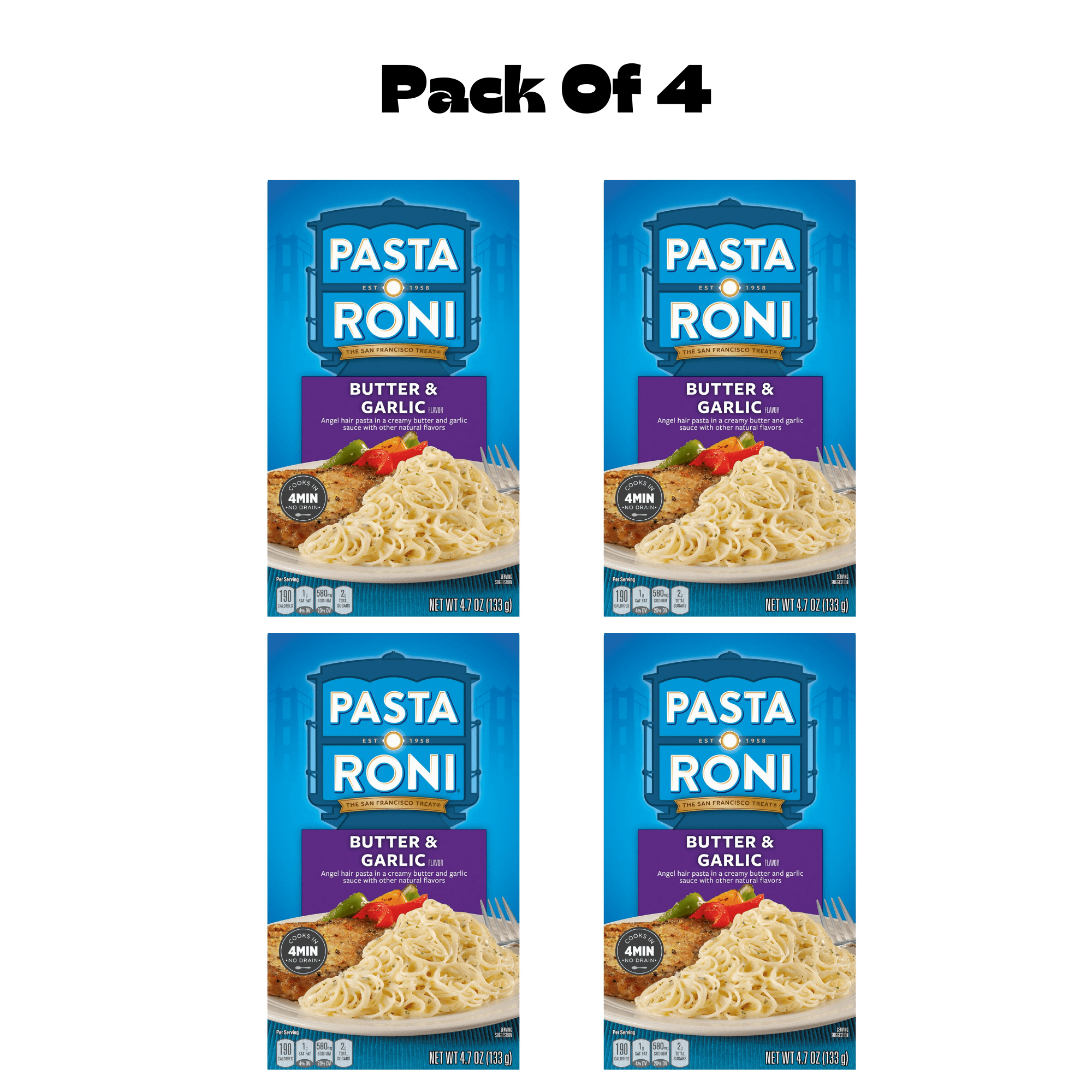 Pasta Roni Butter & Garlic Angel Hair Pasta, 4.7 oz Box(Pack Of 4 ...