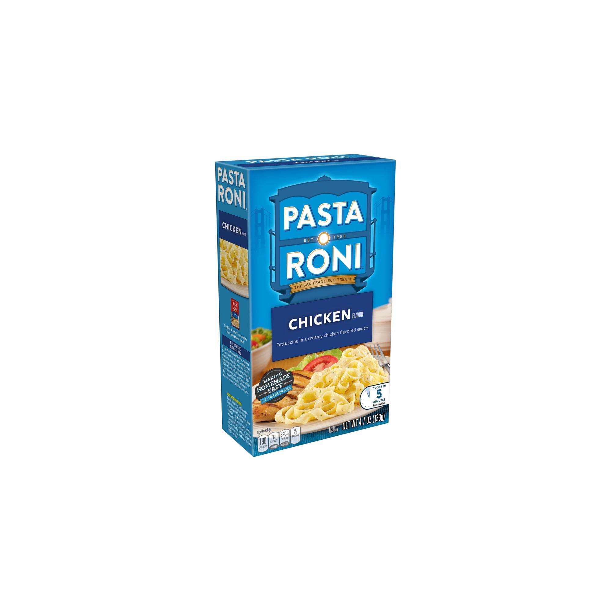 Pasta Roni Chicken Fettuccine Pasta 4.7 oz. Box (Pack of 5) - Walmart.com