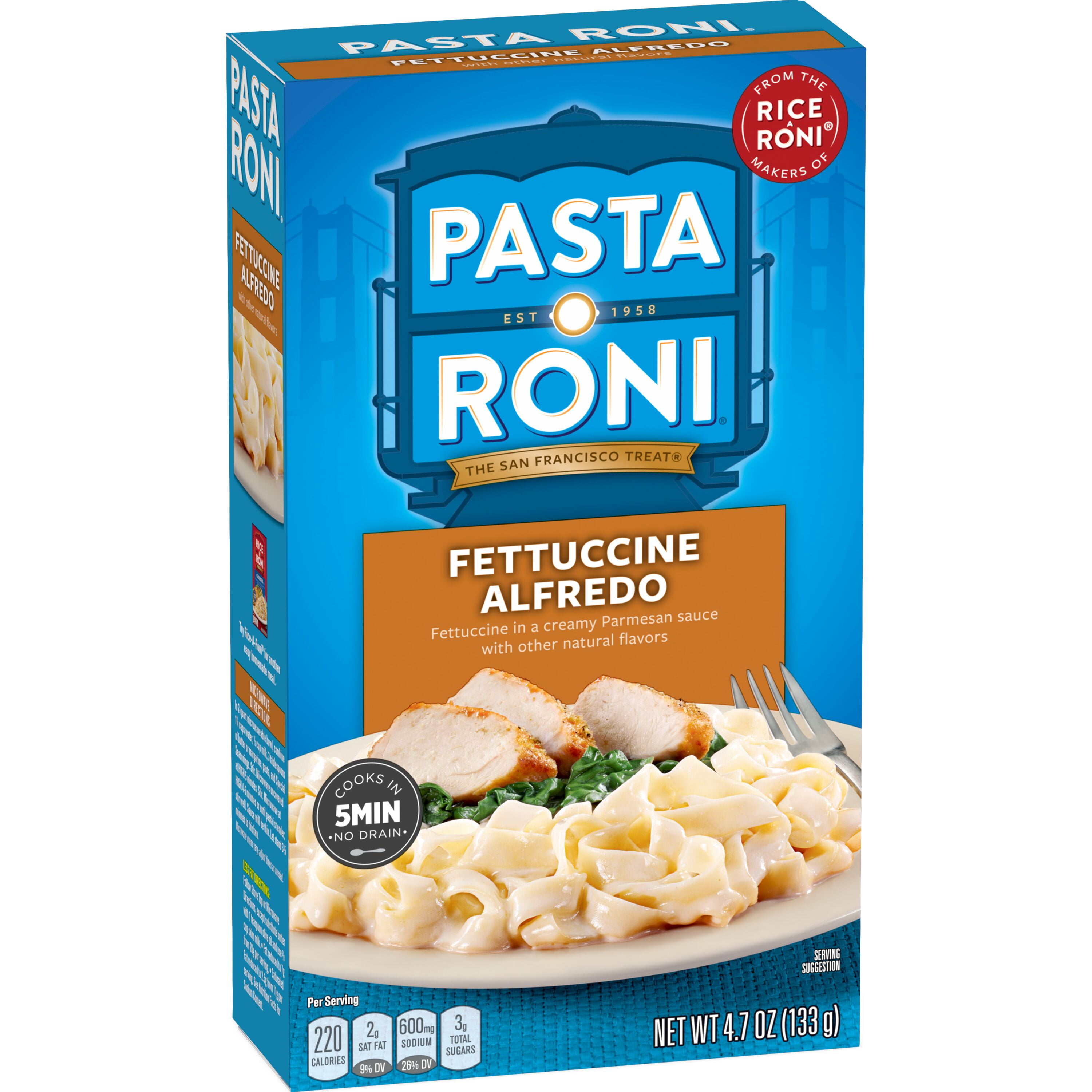 Pasta Roni Fettuccine Alfredo Pasta, Ready to Cook Pantry Food, Side ...