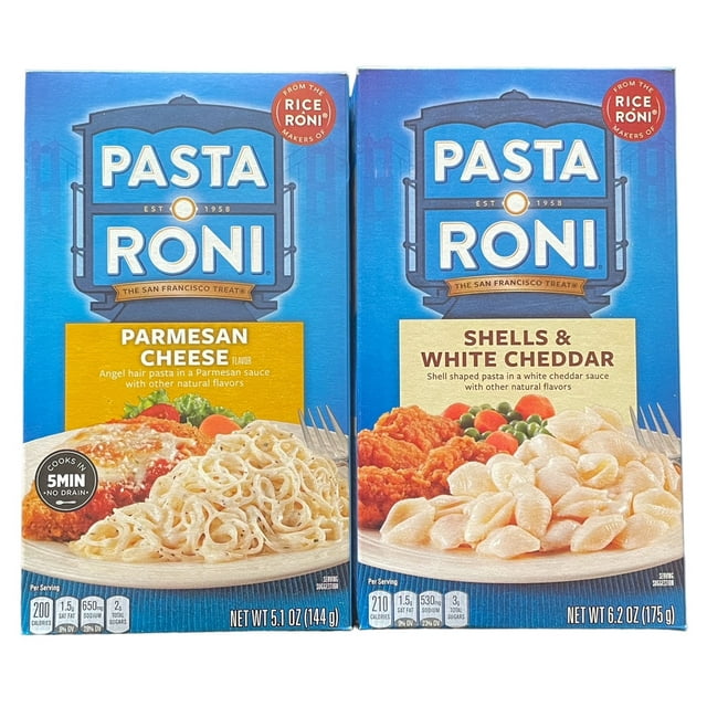 Pasta Roni Variety Pack - Parmesan Cheese and Shells & White Cheddar ...