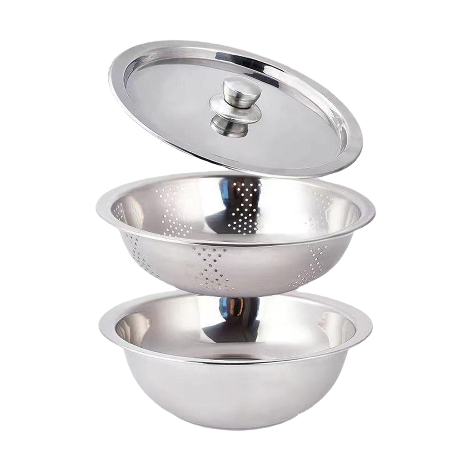 Pasta Spaghetti Rice Rinser Strainer Kitchen Colander Mixing Bowl with ...