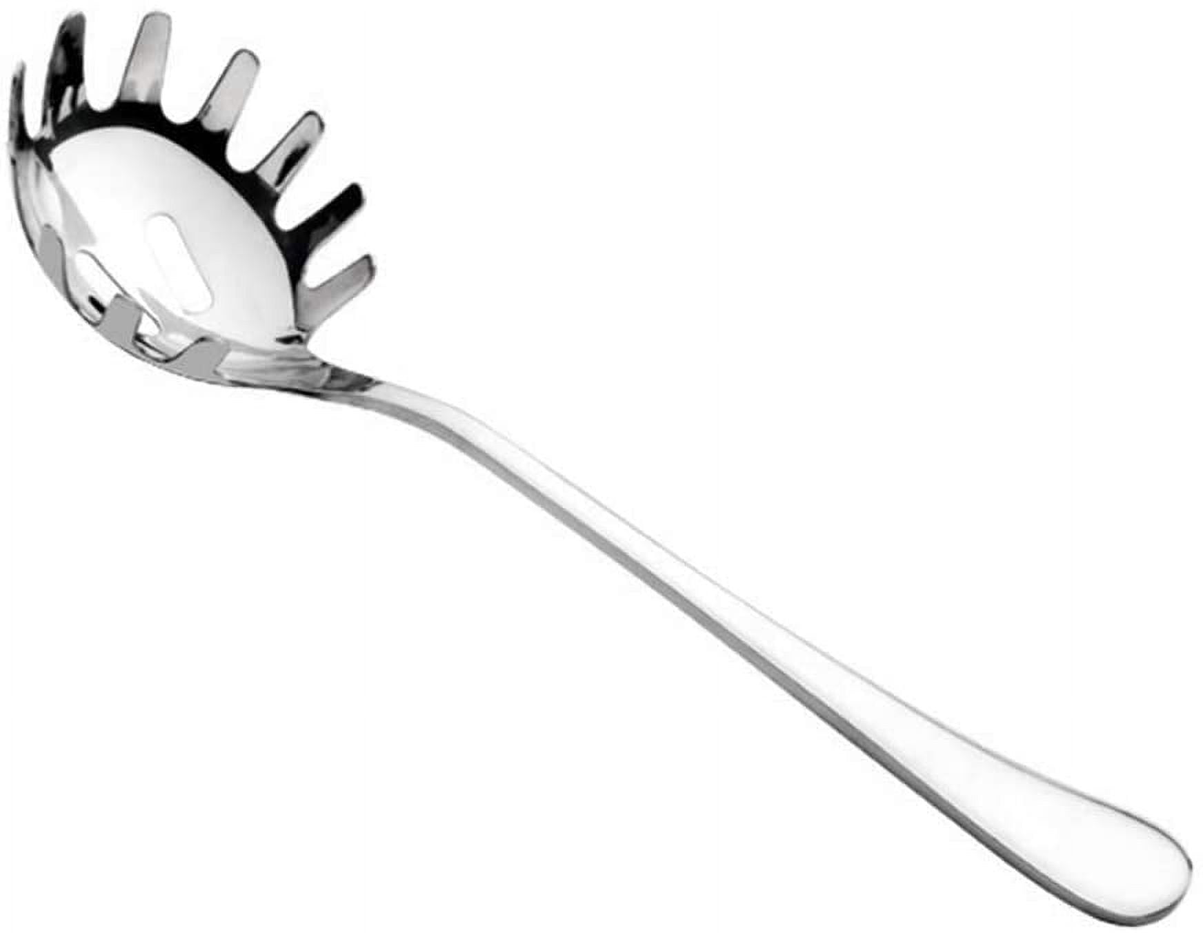 Ziediop Stainless Steel Slotted Spaghetti Server, Pasta Spoon for ...