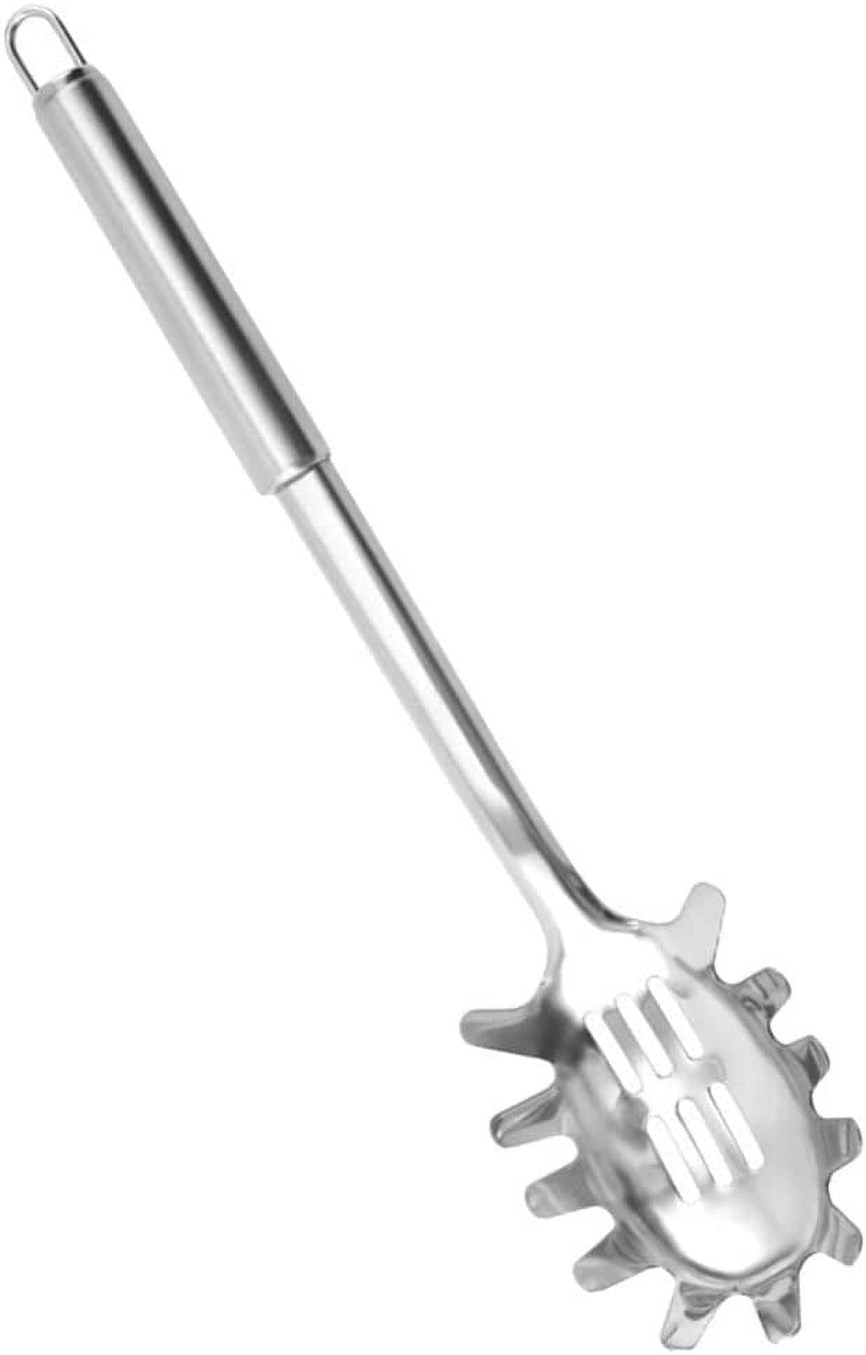 JESOT Stainless Steel Pasta Spoon, Spaghetti Server, Serrated Noodle ...