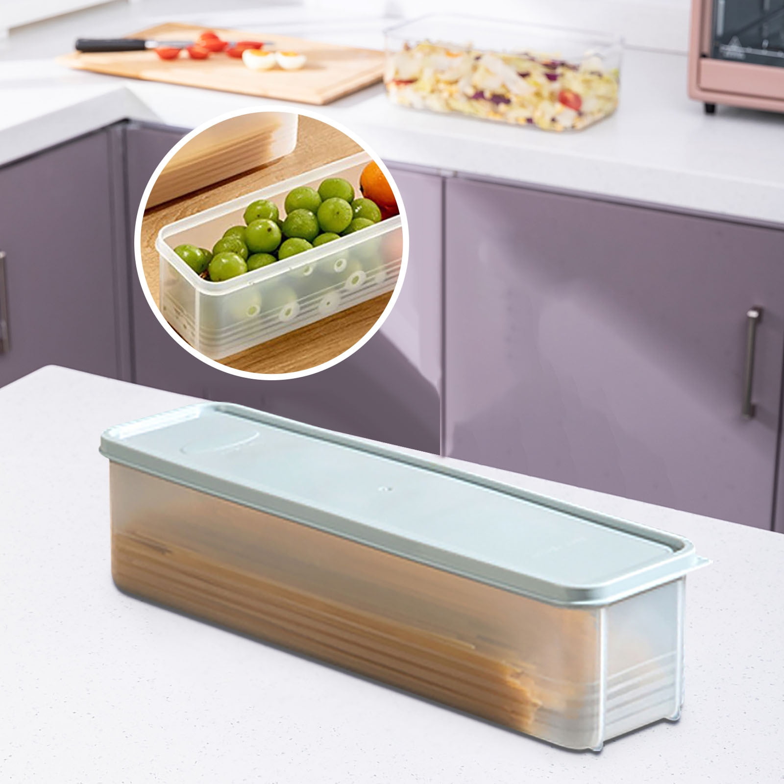 Pasta Storage Container, Kitchen Food Storage Box, 2025 New Durable ...