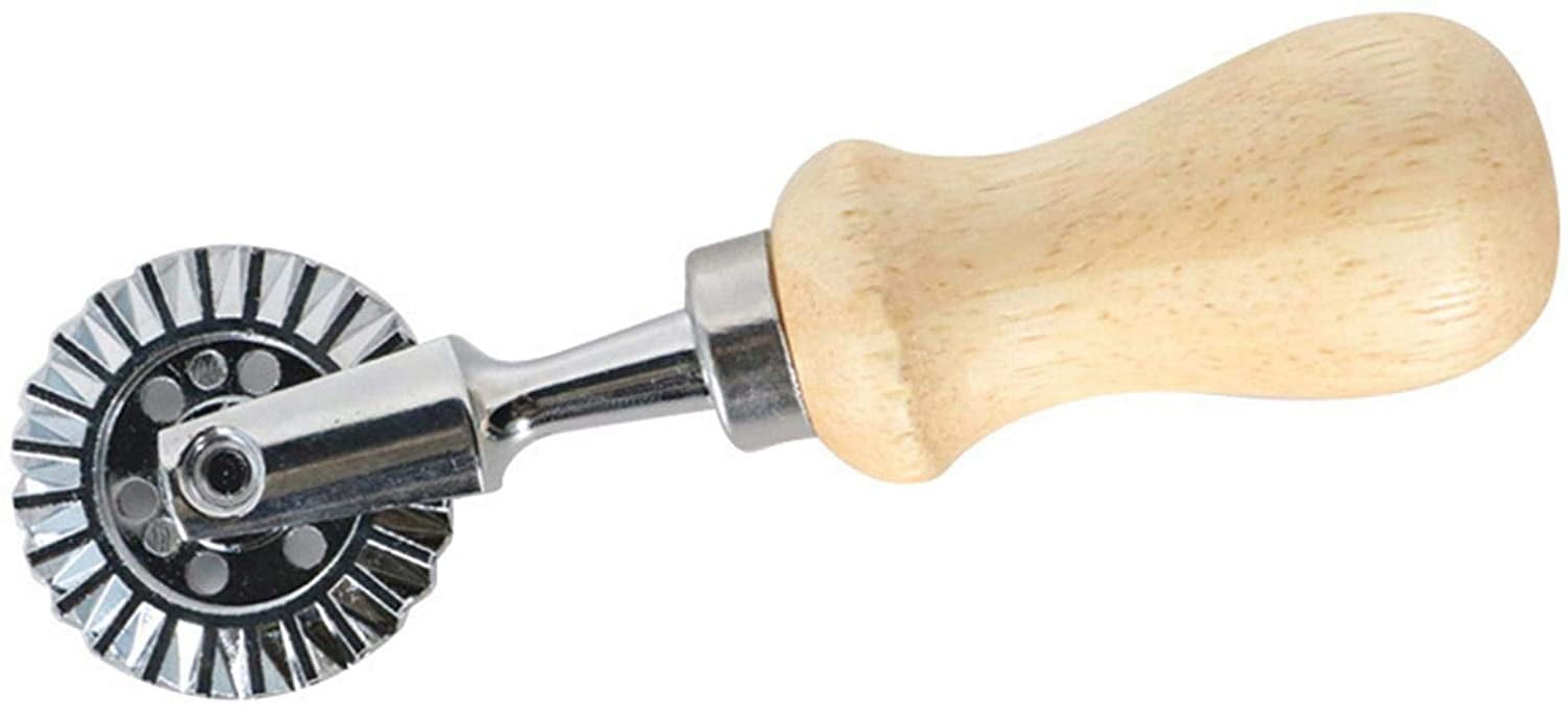 Ravioli Stamp Maker Cutter, Mold with Wooden Handle and Fluted Edge ...
