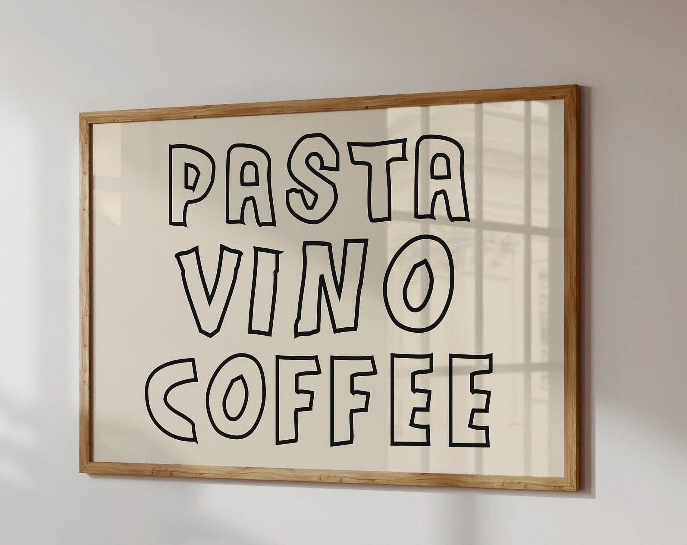 Pasta Wall Art Trendy Horizontal Print Trendy Kitchen Decor Coffee ...
