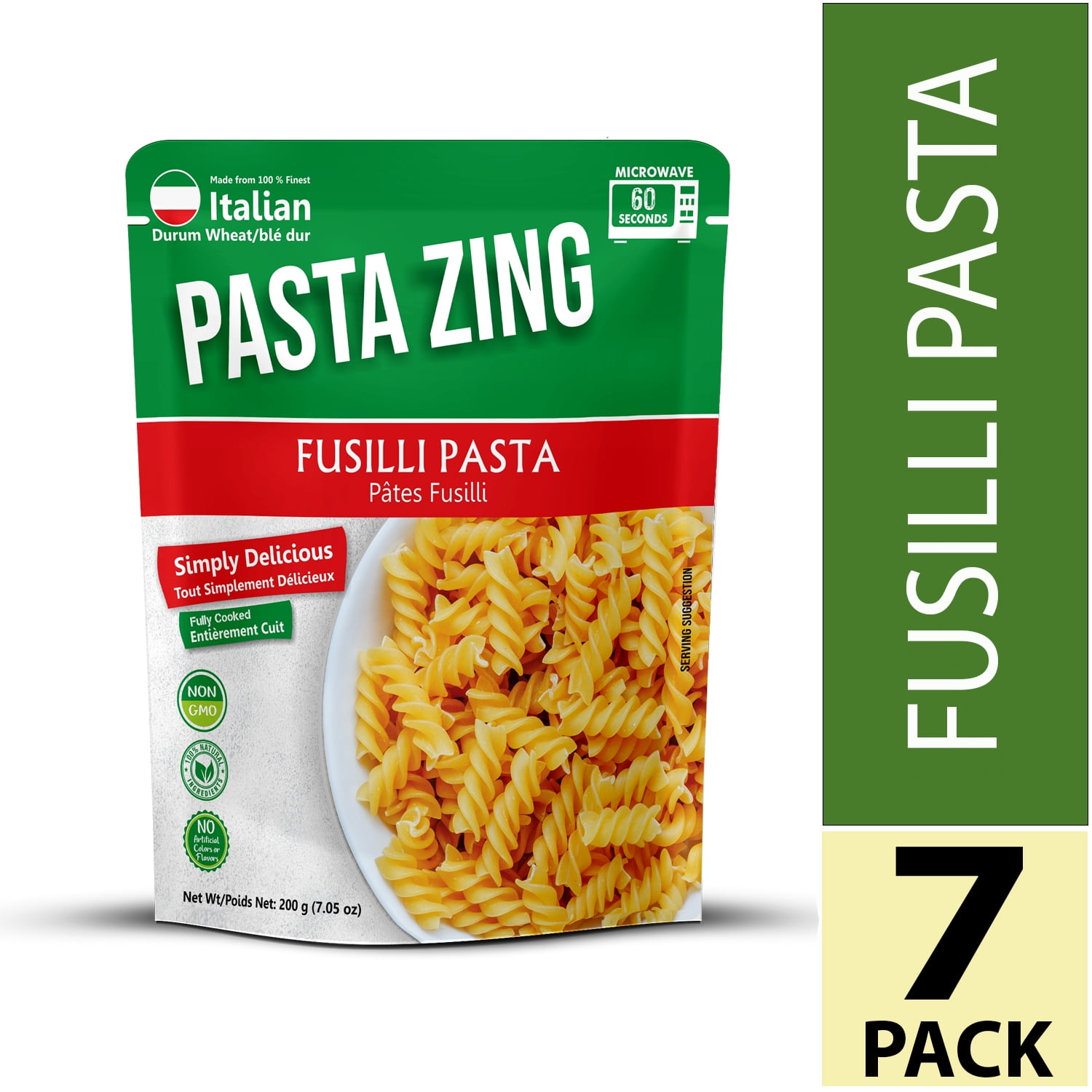 Pasta Zing Fusilli Pasta, 3.75 lbs , 100% Non-GMO Durum Wheat (Pack of ...