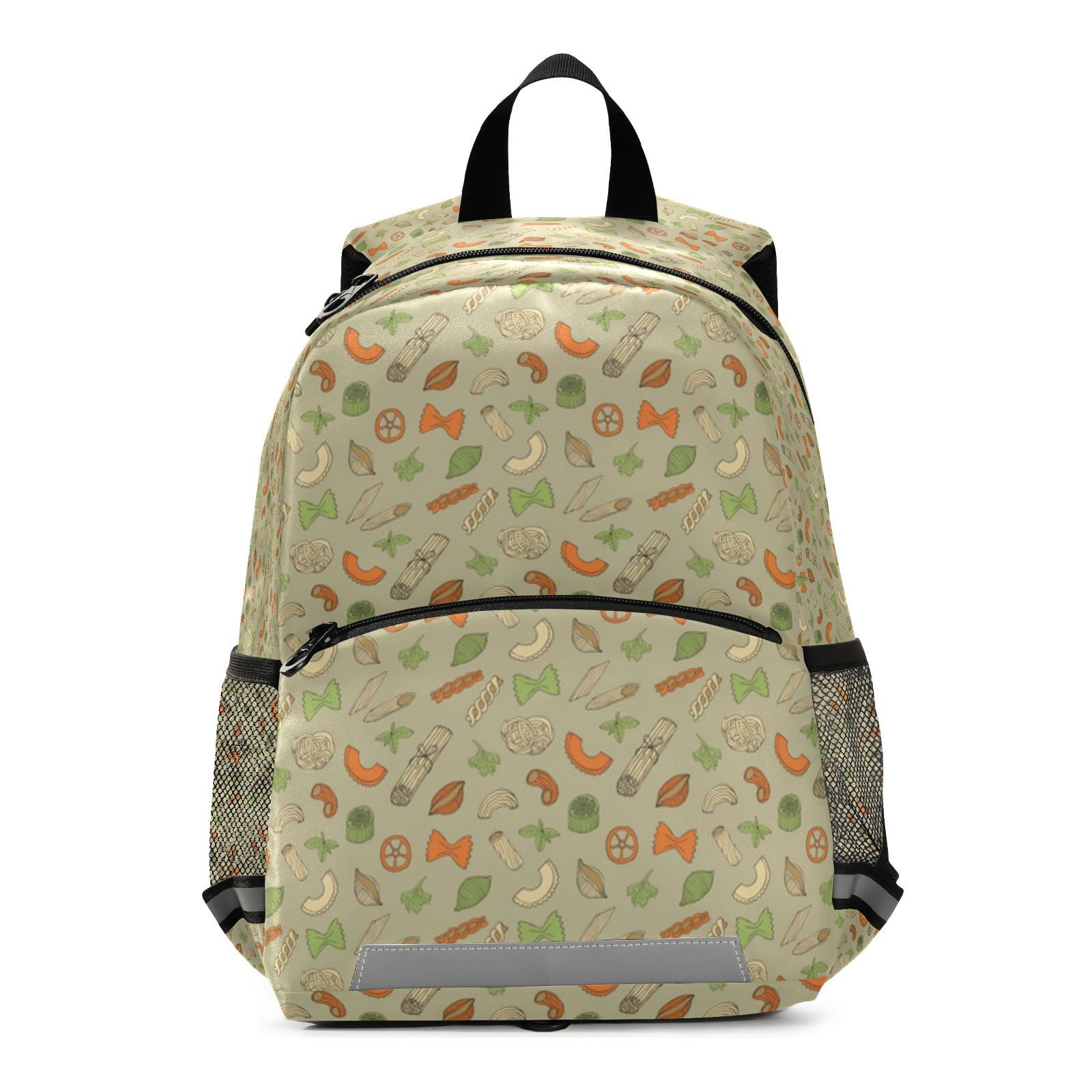 Pasta pattern background design Teenage Backpack Middle Students ...