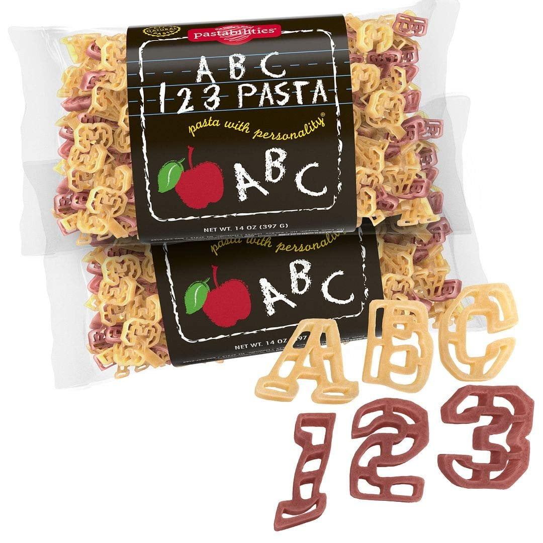 Pastabilities ABC 123 Pasta, Fun Shaped Noodles for Kids & Teachers ...