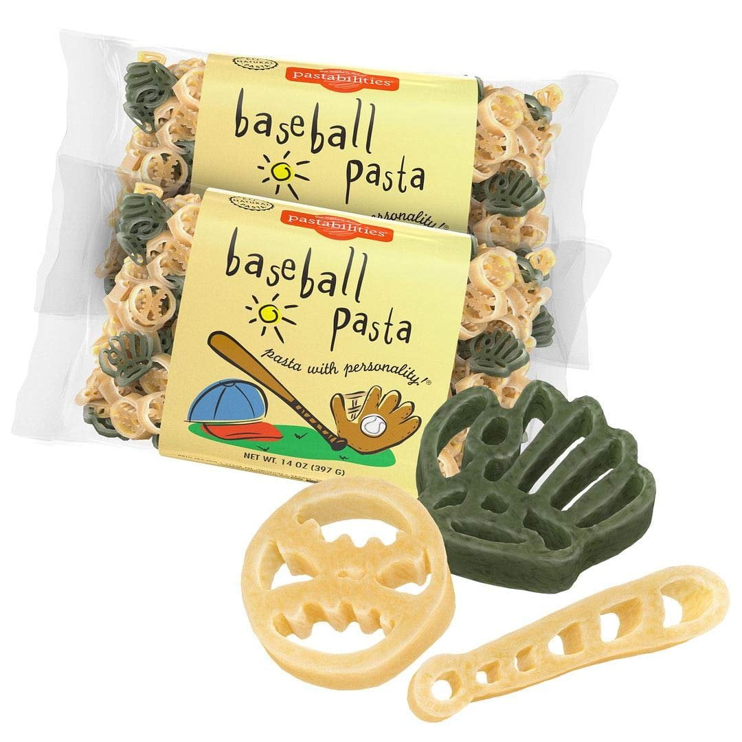 Pastabilities Baseball Shaped Pasta, Fun Glove, Ball, and Bat Shaped ...