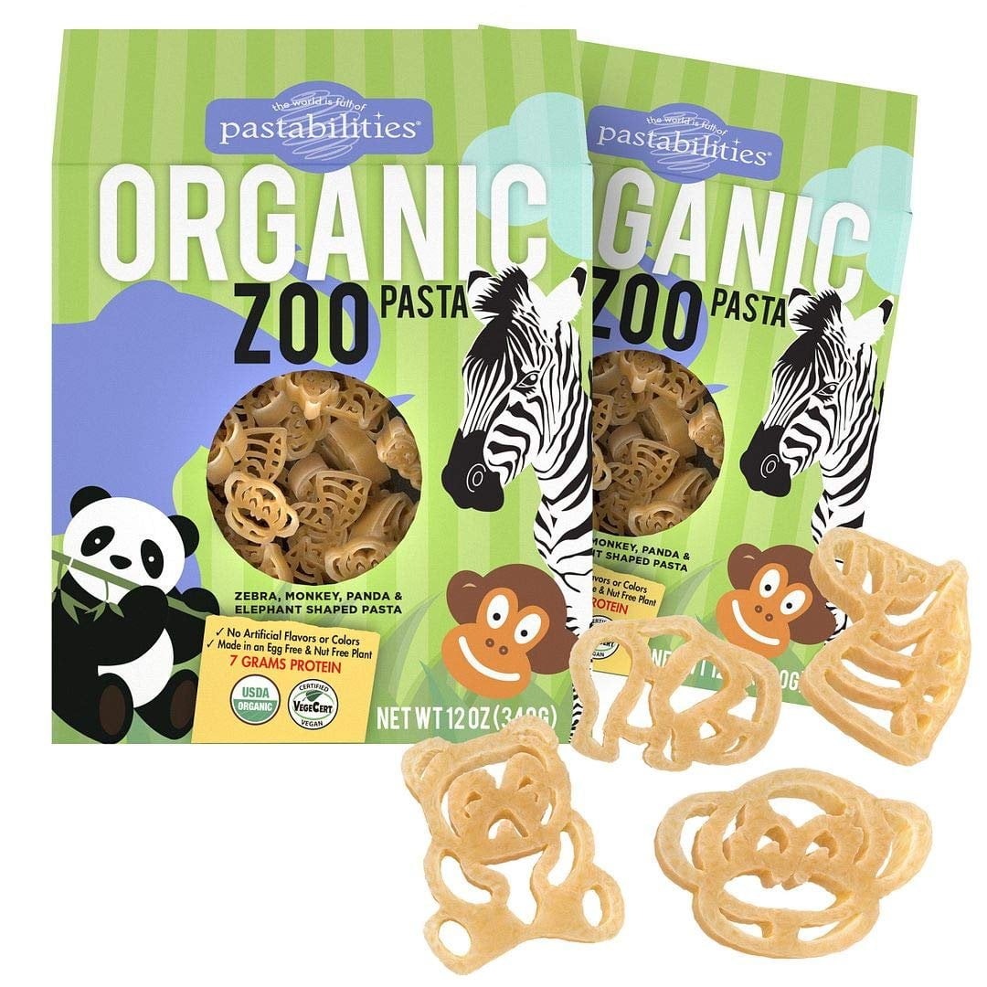 Pastabilities Organic Kids Pasta, Fun Zoo Shaped Noodles, Non-GMO ...