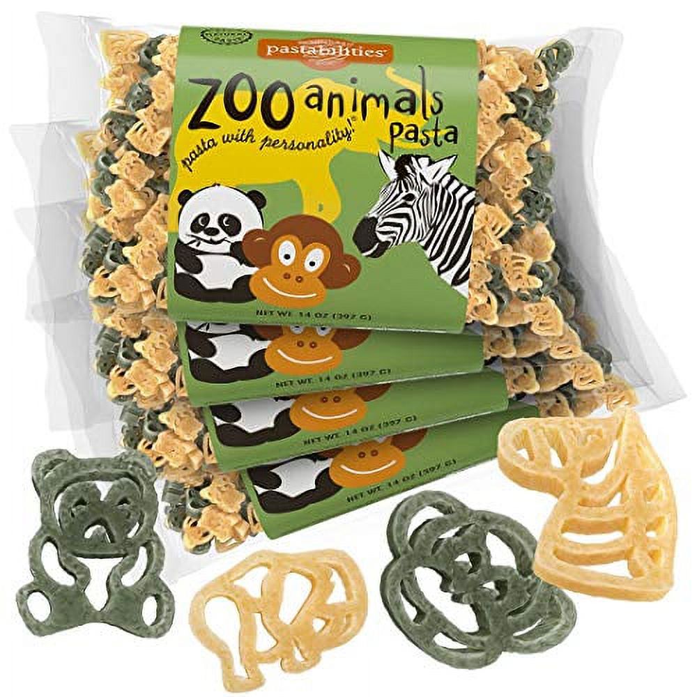 Pastabilities Zoo Animals Pasta, Fun Shaped Noodles for Kids, Non-GMO ...