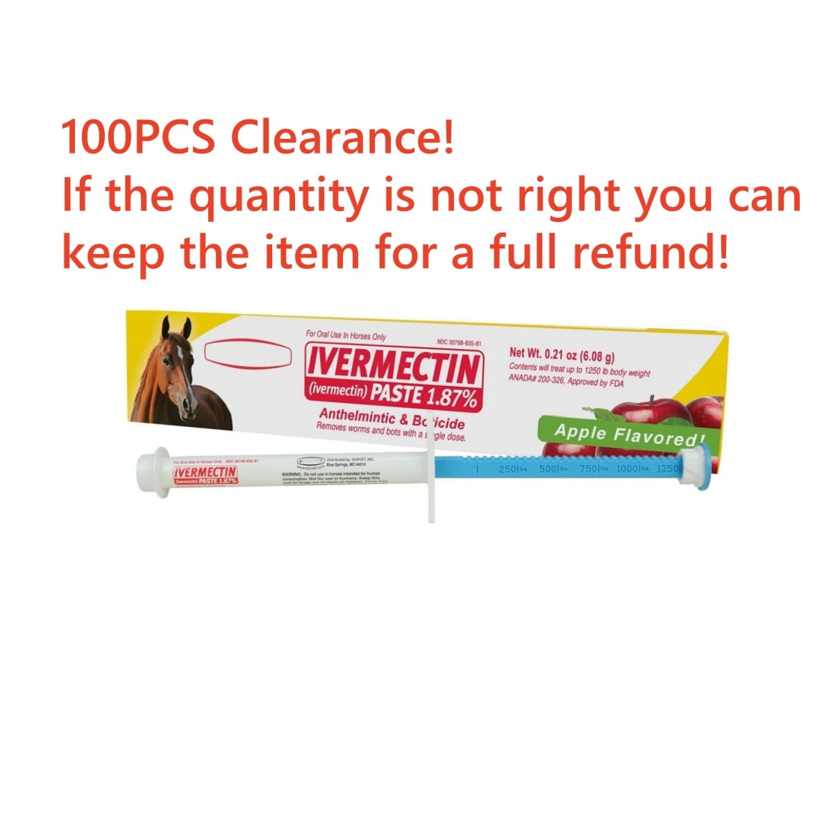 Paste Dewormer - 6.08g dose + Sticker Included, 2PCS - Walmart.com