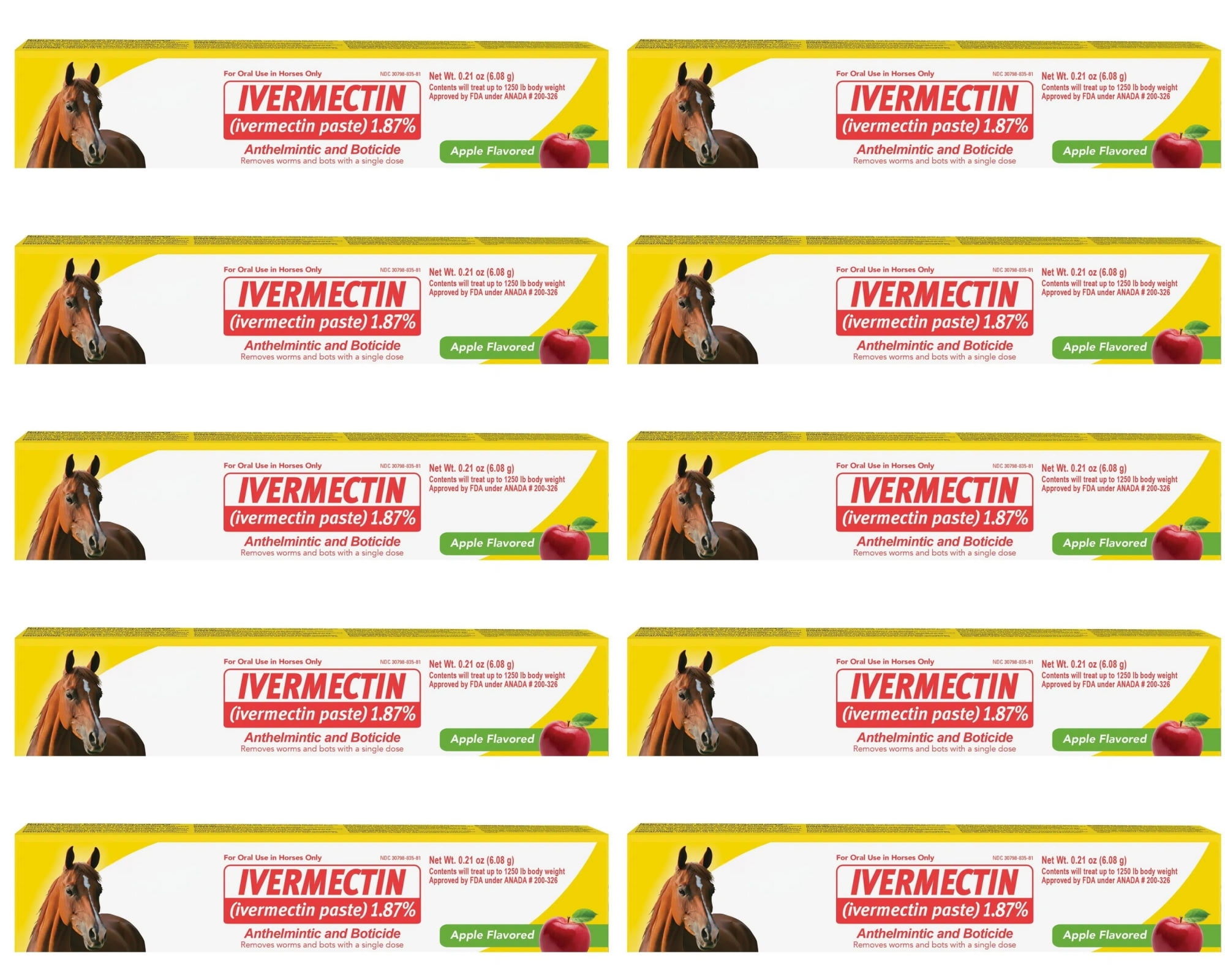 Paste Dewormer,Horse Dewormer 6.08g Dosage,Control of Large Strongyles ...