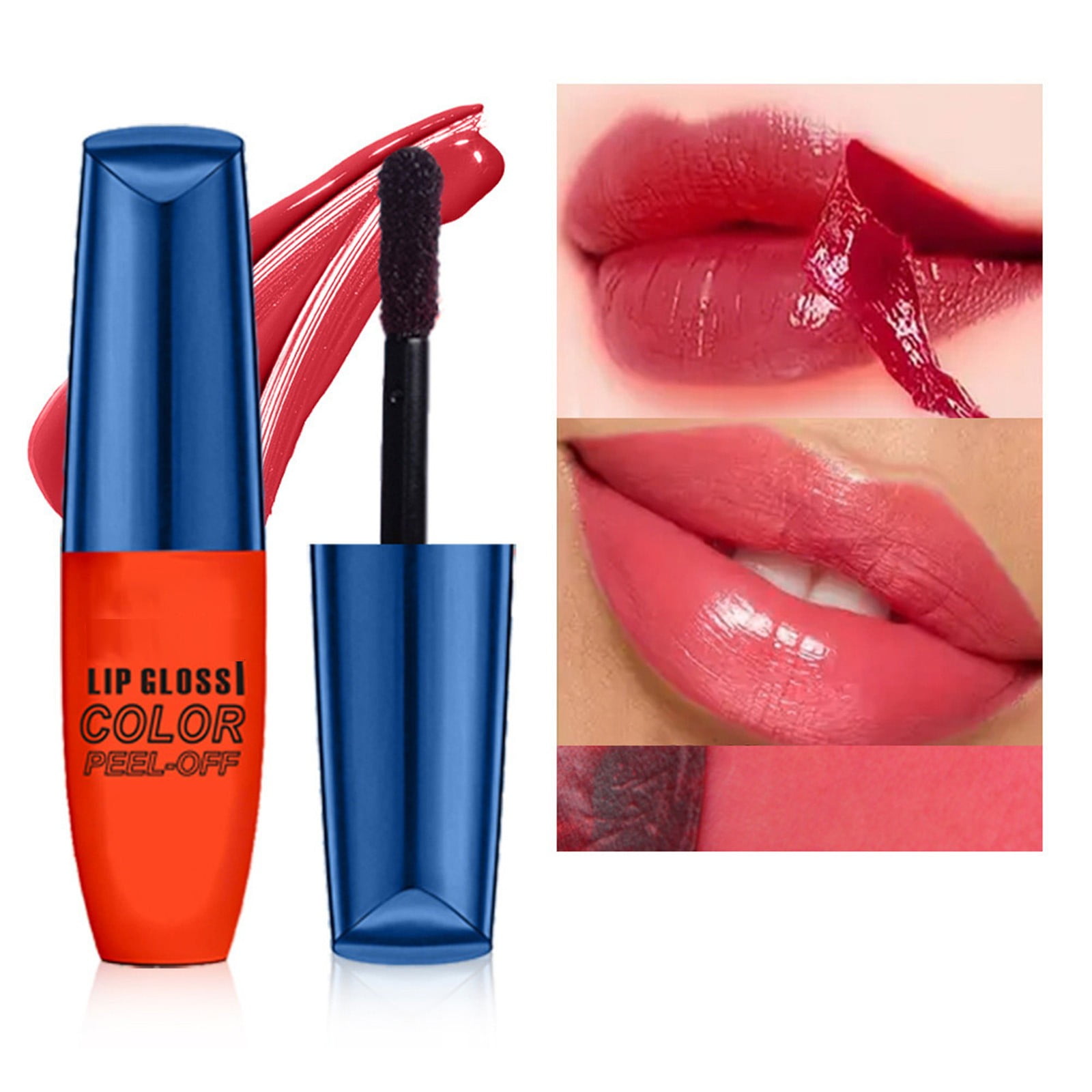 Paste Lip Glaze Lip Glosses Peel Off Lip Stain Set 3 Colours Peel Off ...