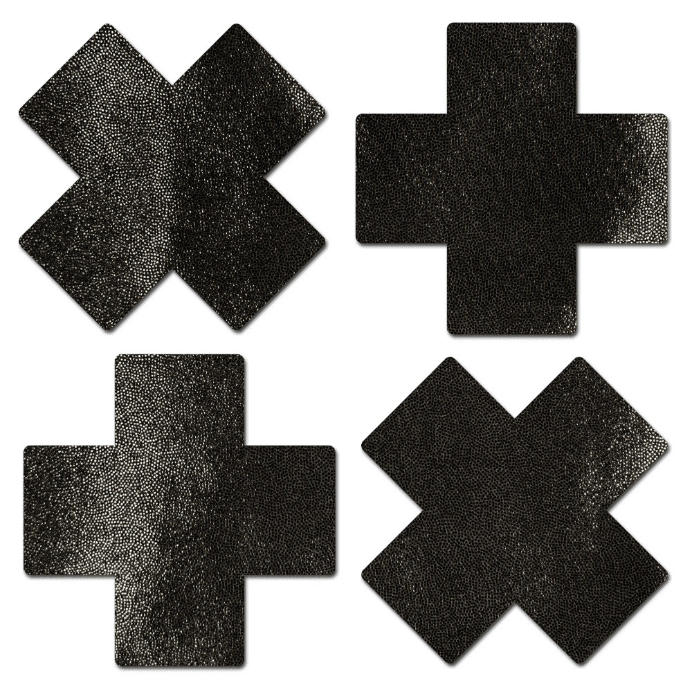 Pastease Premium Petites Liquid Cross - Black O/S Pack of 2 Pair ...