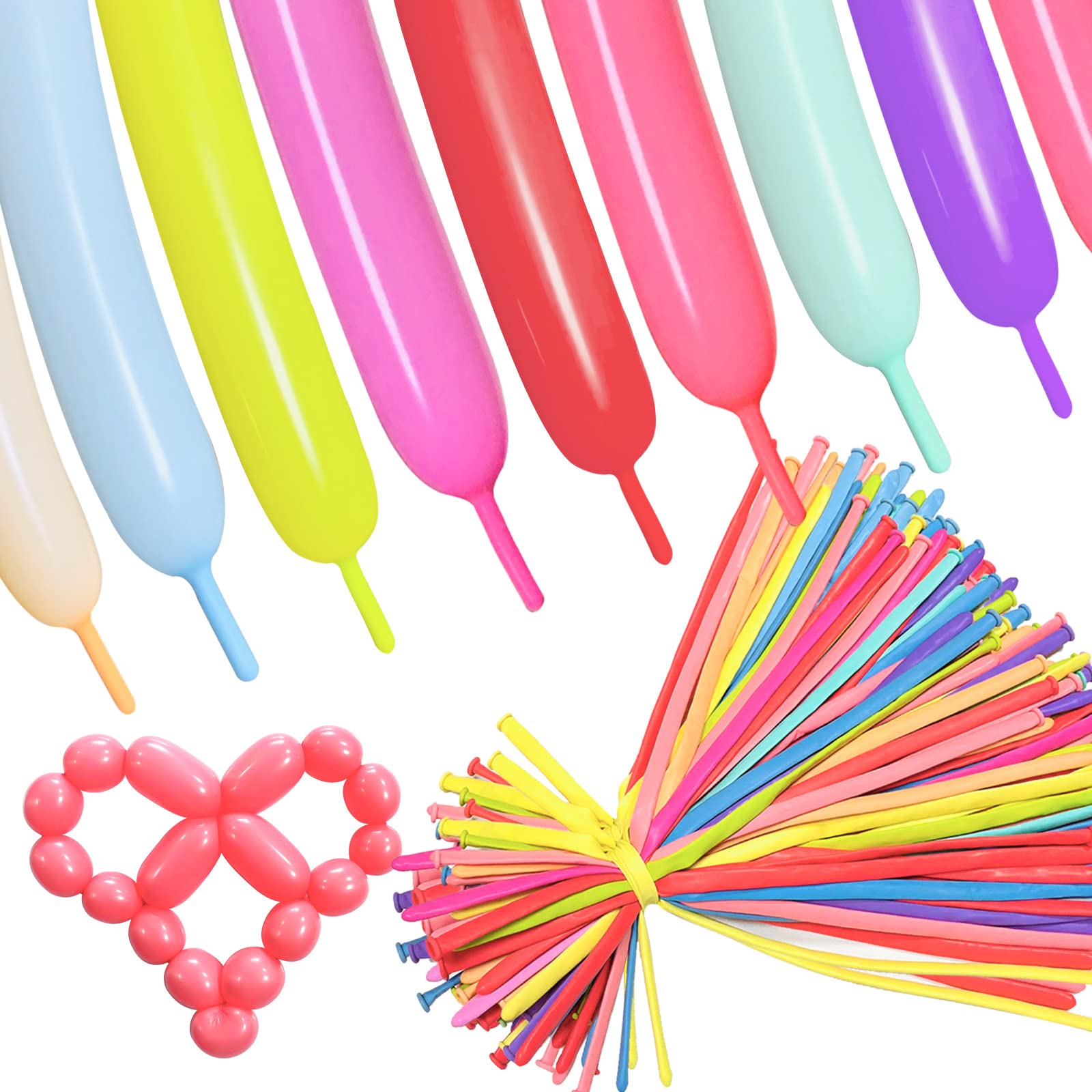 Pastel 260 long balloons IFF17 100 Pack Twisting Balloons Assorted ...