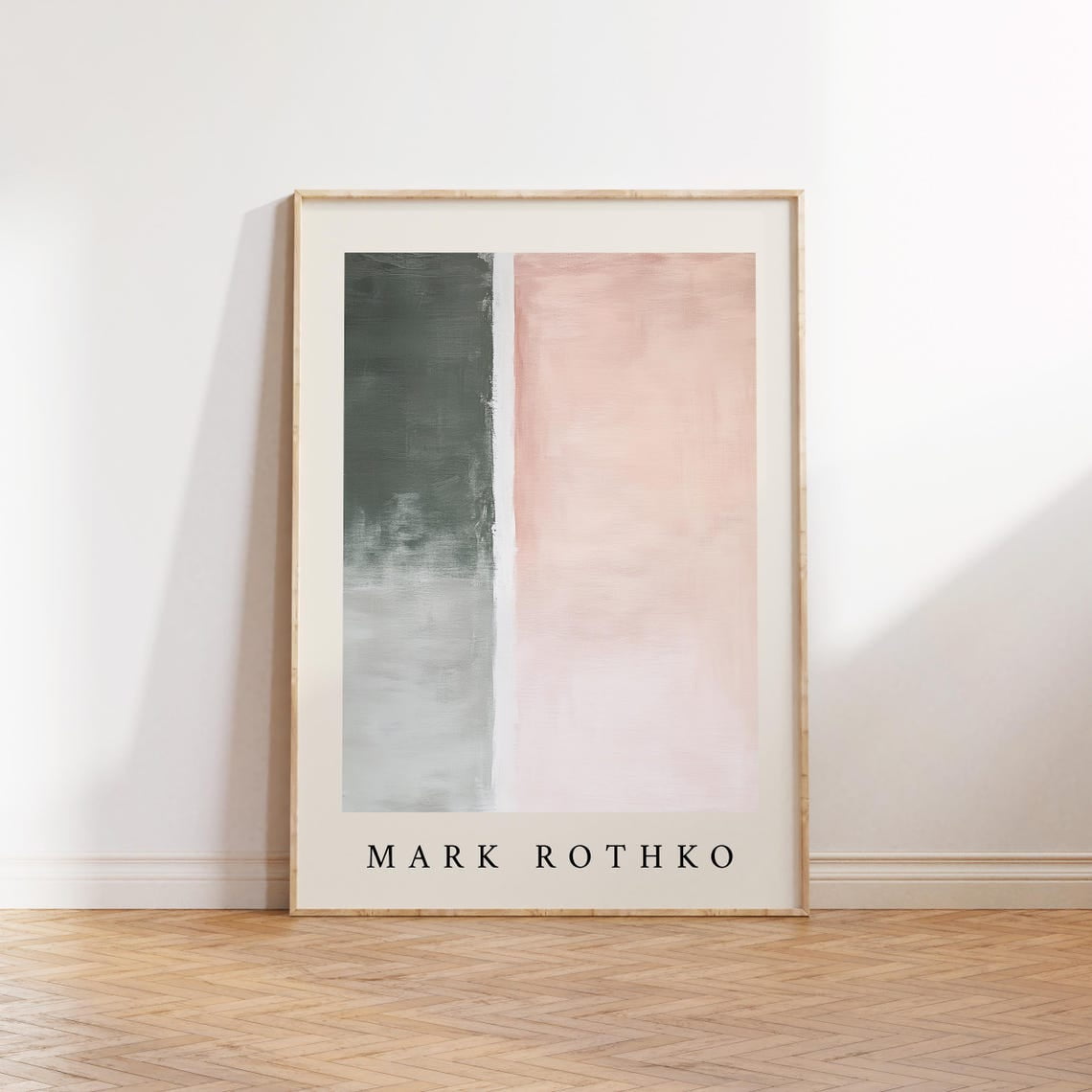 Pastel Abstract Colour Block Wall Art Mark Rothko Inspired Poster Soft ...
