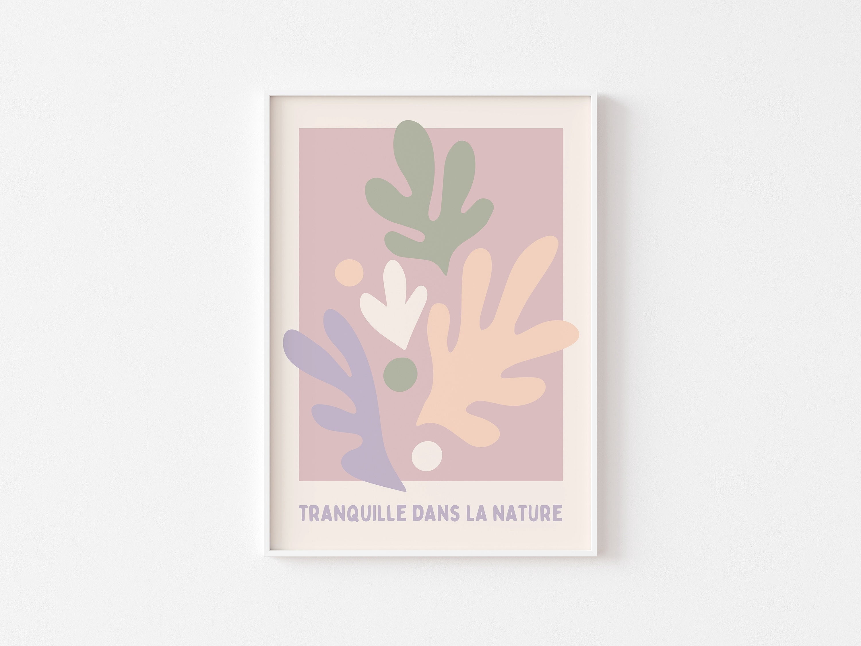 Pastel Abstract Matisse Inspired Tranquil Nature Print - Abstract ...