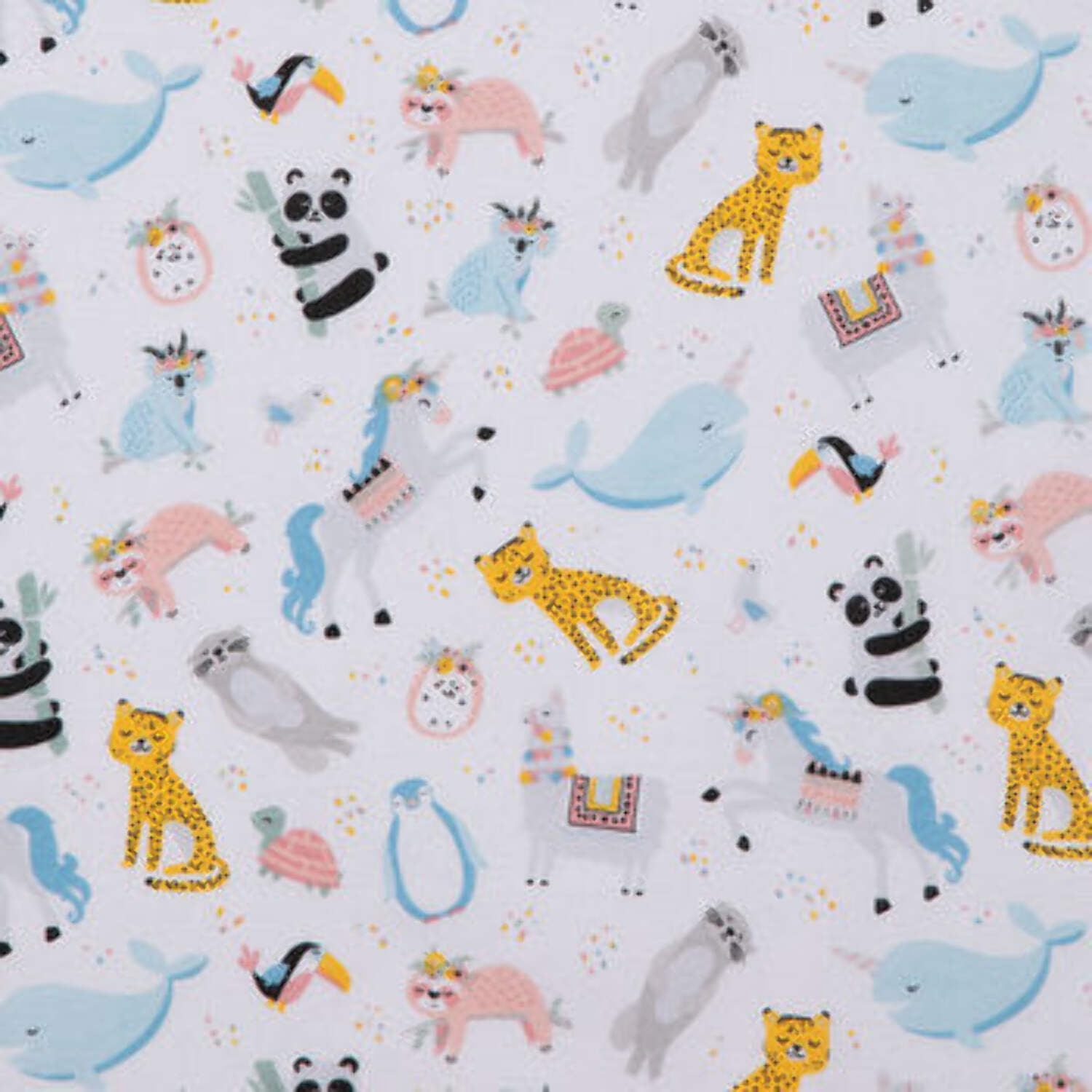 Pastel Animals and Flowers Flannel Fabric - Walmart.com
