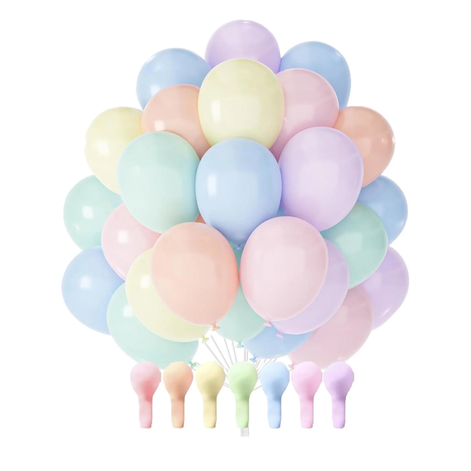 Pastel Balloons 50 Pack, 12 Inch Assorted Color Latex Balloons for ...