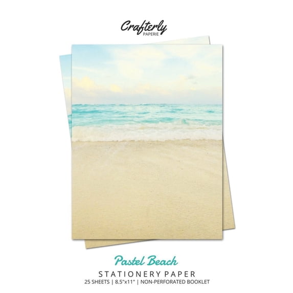 Pastel Beach Stationery Paper: Aesthetic Letter Writing Paper for Home ...
