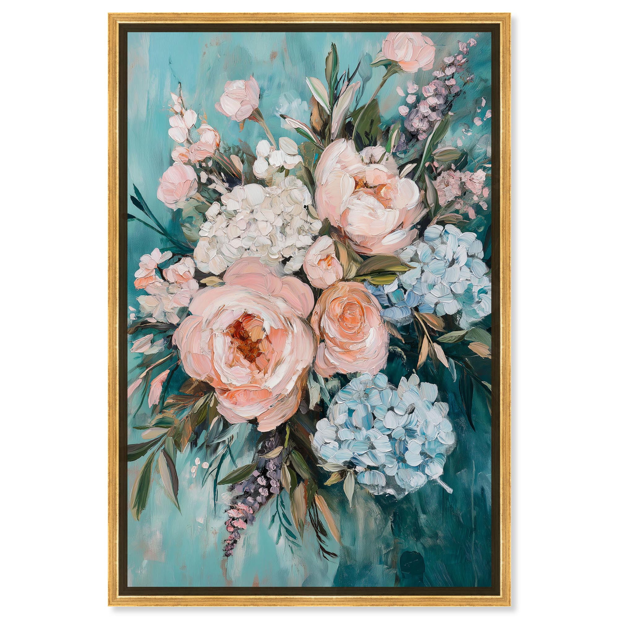 Pastel Bloom in Pink II Canvas Pastel Floral Art by Art Remedy, Gold ...