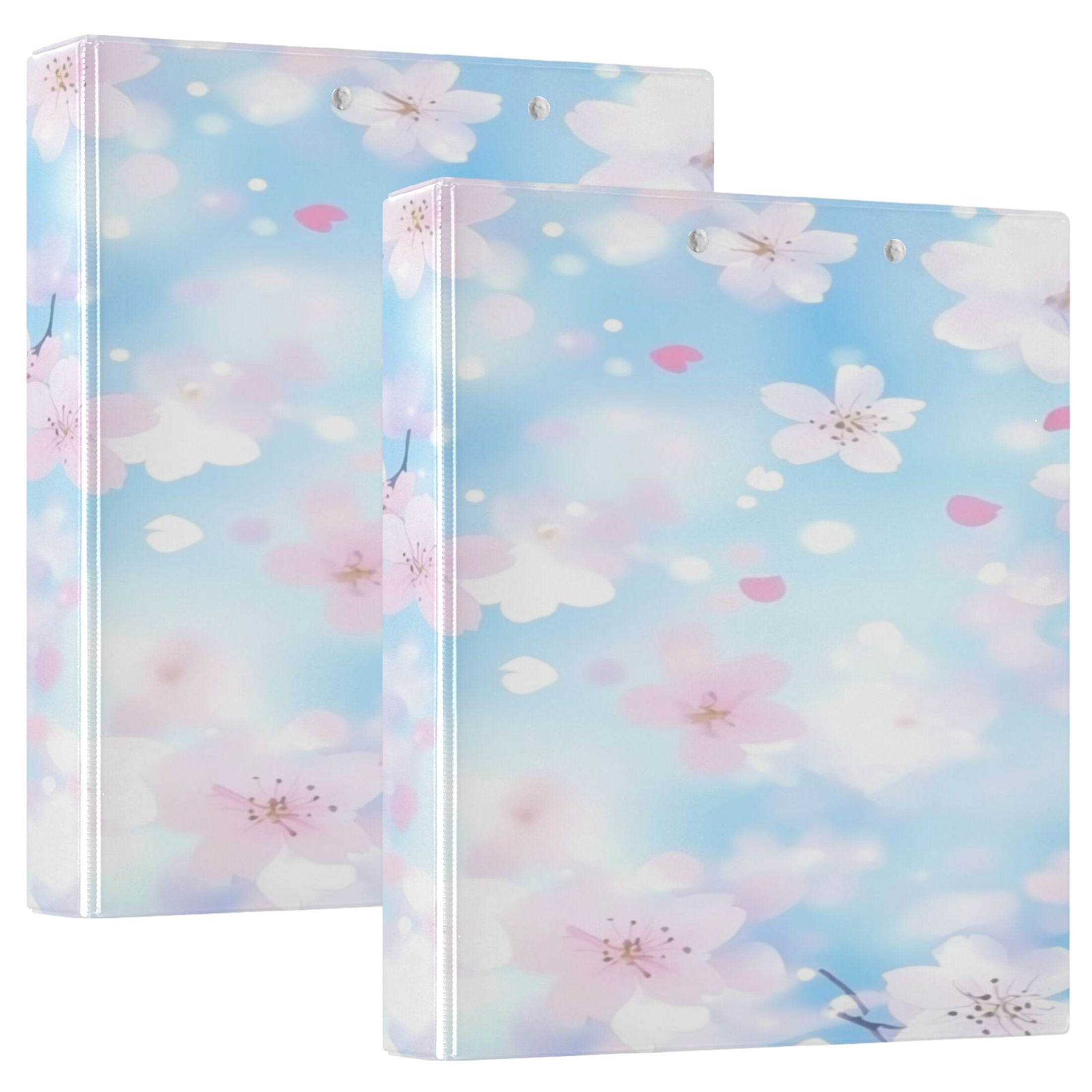 Pastel Blossoms 3 Ring Hardcover Binders 1.5in Round Rings for Letter ...