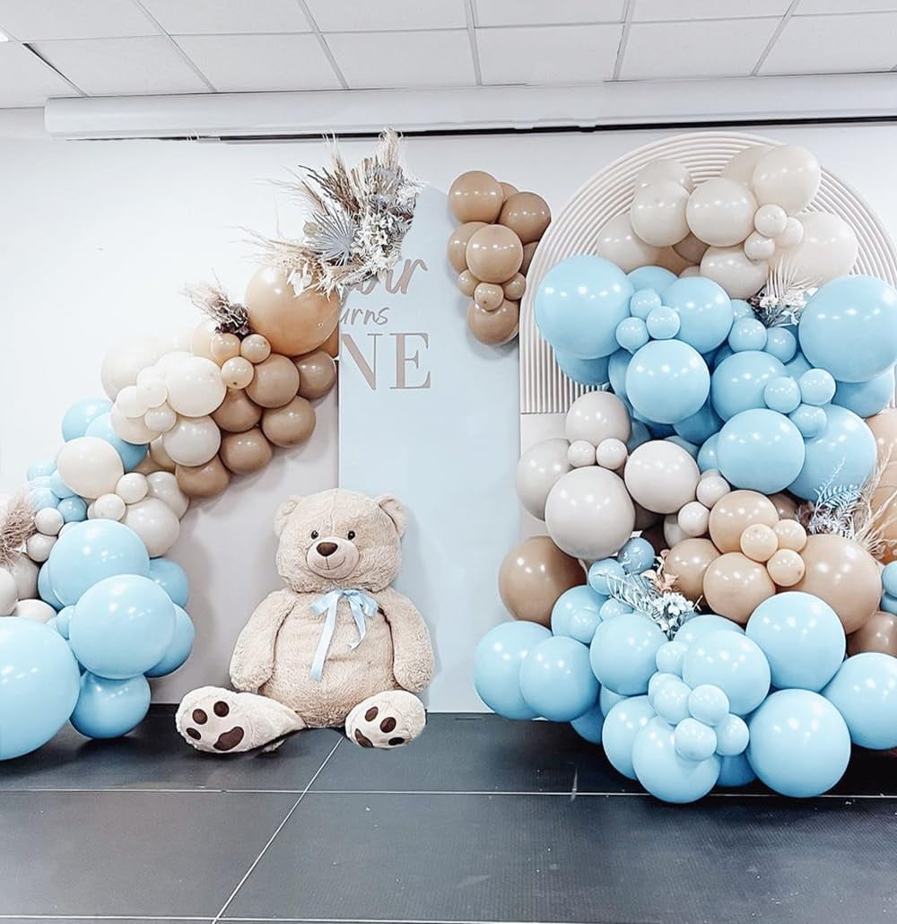 Pastel Blue Balloon Garland Kit - Double Stuffed Light Blue Balloons ...