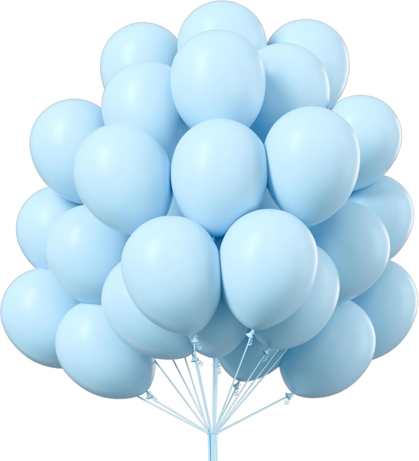 Pastel Blue Latex Party Balloons, 100 Pack 12 inch Round Light Blue ...