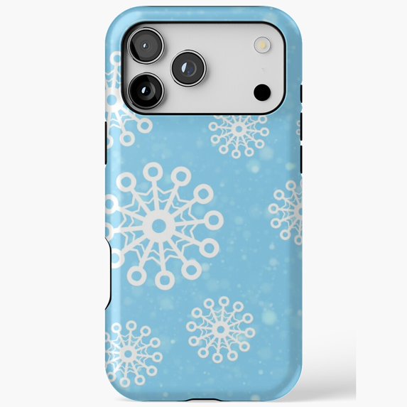 Pastel Blue Winter Snow Ice Case for iPhone 11 12 13 14 15 16 17 Pro ...