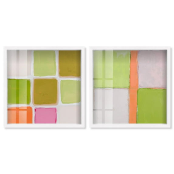 Pastel Boho Minimal Wall Print Set 2 Panel Set Shadowbox Print Boho ...