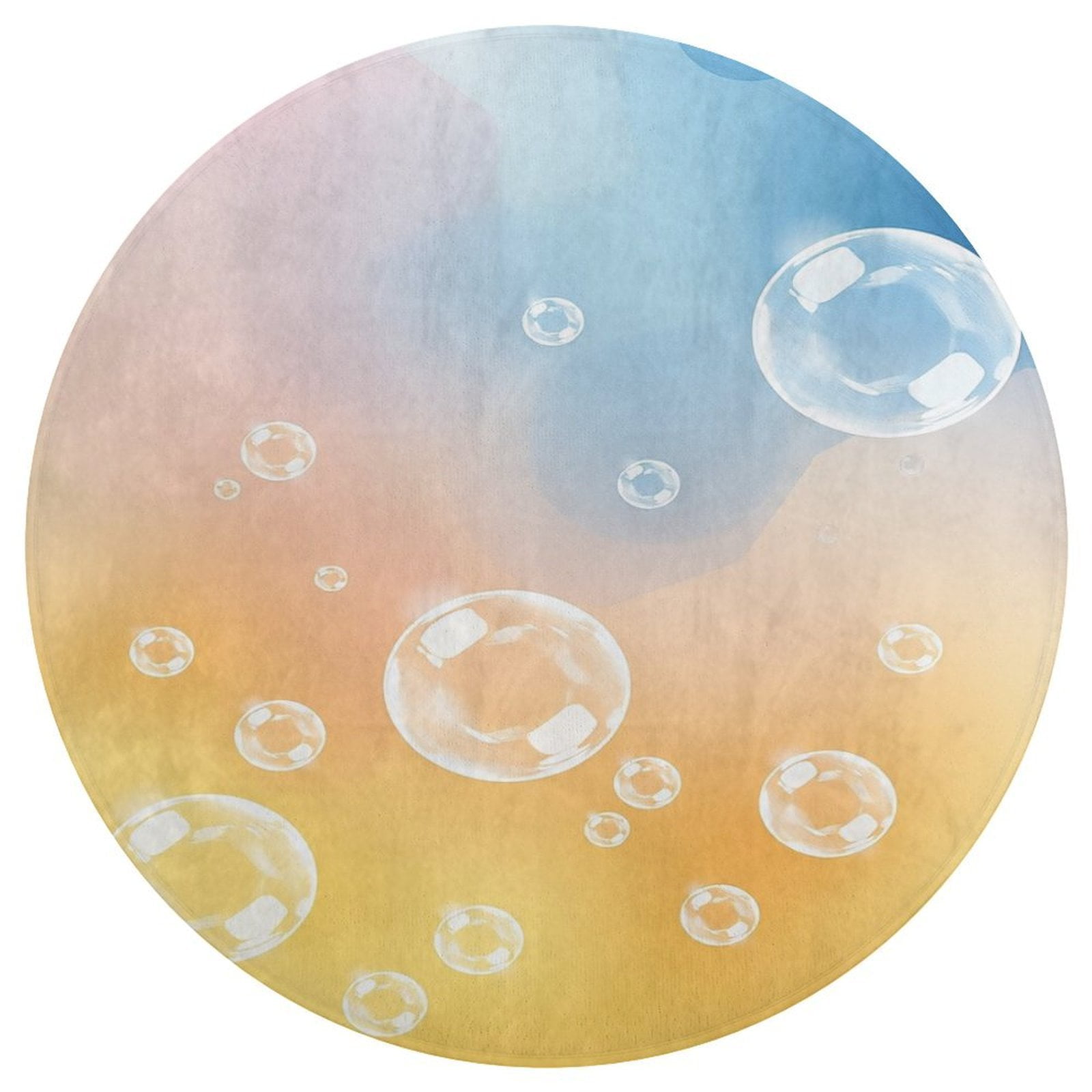 Pastel Bubbles Floating Round Carpets Living Room Sofa Coffee Table Rug ...