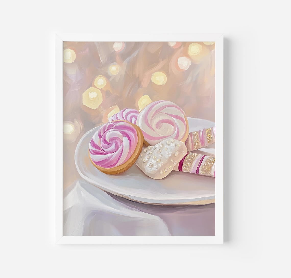 Pastel Candy PosterGallery Wall Art , Winter Sweets Poster, Unframed ...