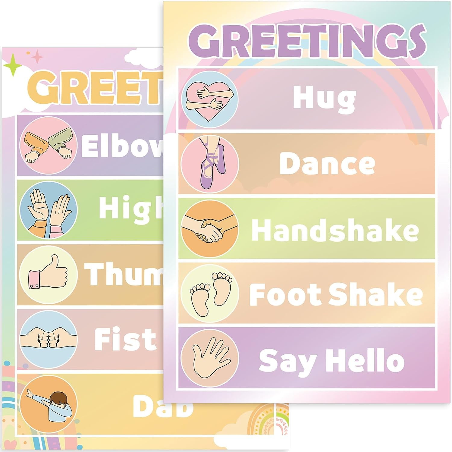 Pastel Classroom Greetings Poster Decor, Classroom Rules Greeting ...