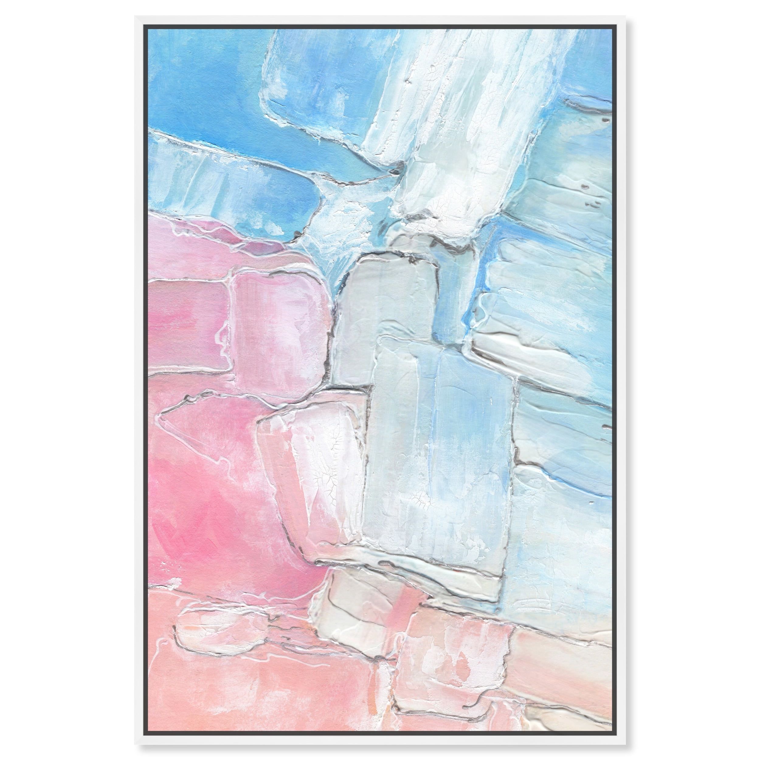 Pastel Clouds Beach Life Inspired Pastel Color Canvas Wall Art by Art ...