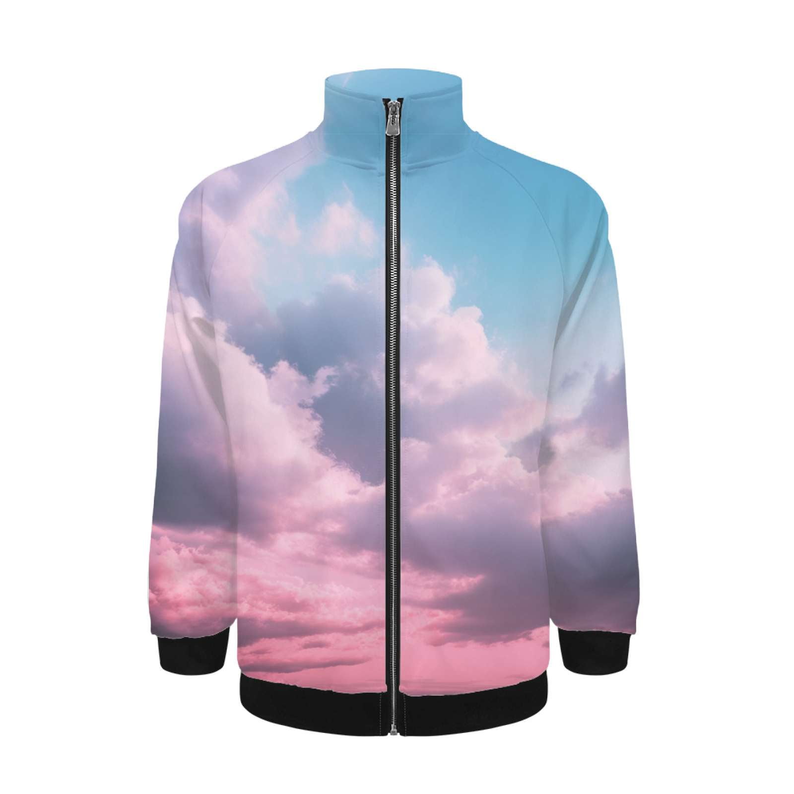 Pastel Clouds Sky Print Jacket Men's Street Cool Long Sleeves Coat ...