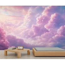Blue Sky White Cloud Custom Mural- Sea Water Mural, Nature Large Murals ...