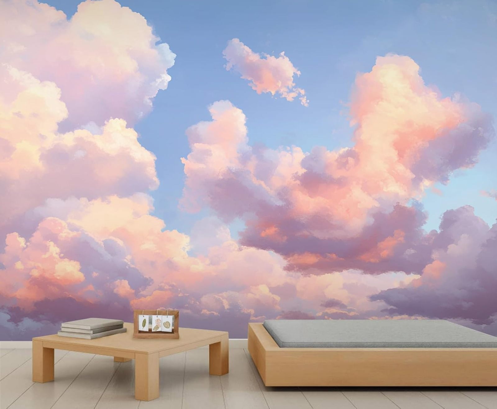 Pastel Clouds Wall Murals For Bedroom - Fantasy Sky Murals, Sunset ...