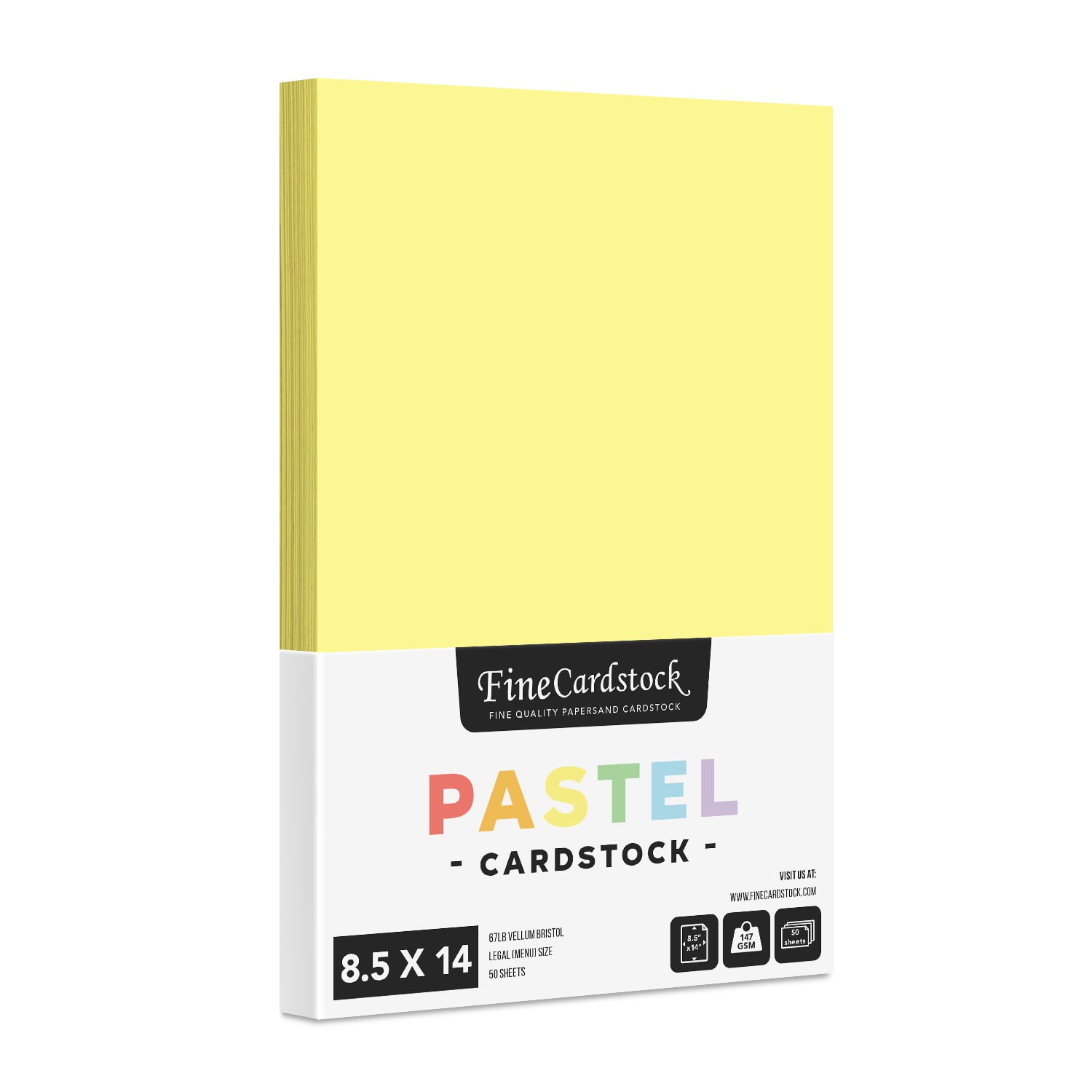 8.5" x 14" Pastel Color Cardstock Paper for Arts and Crafts, School ...