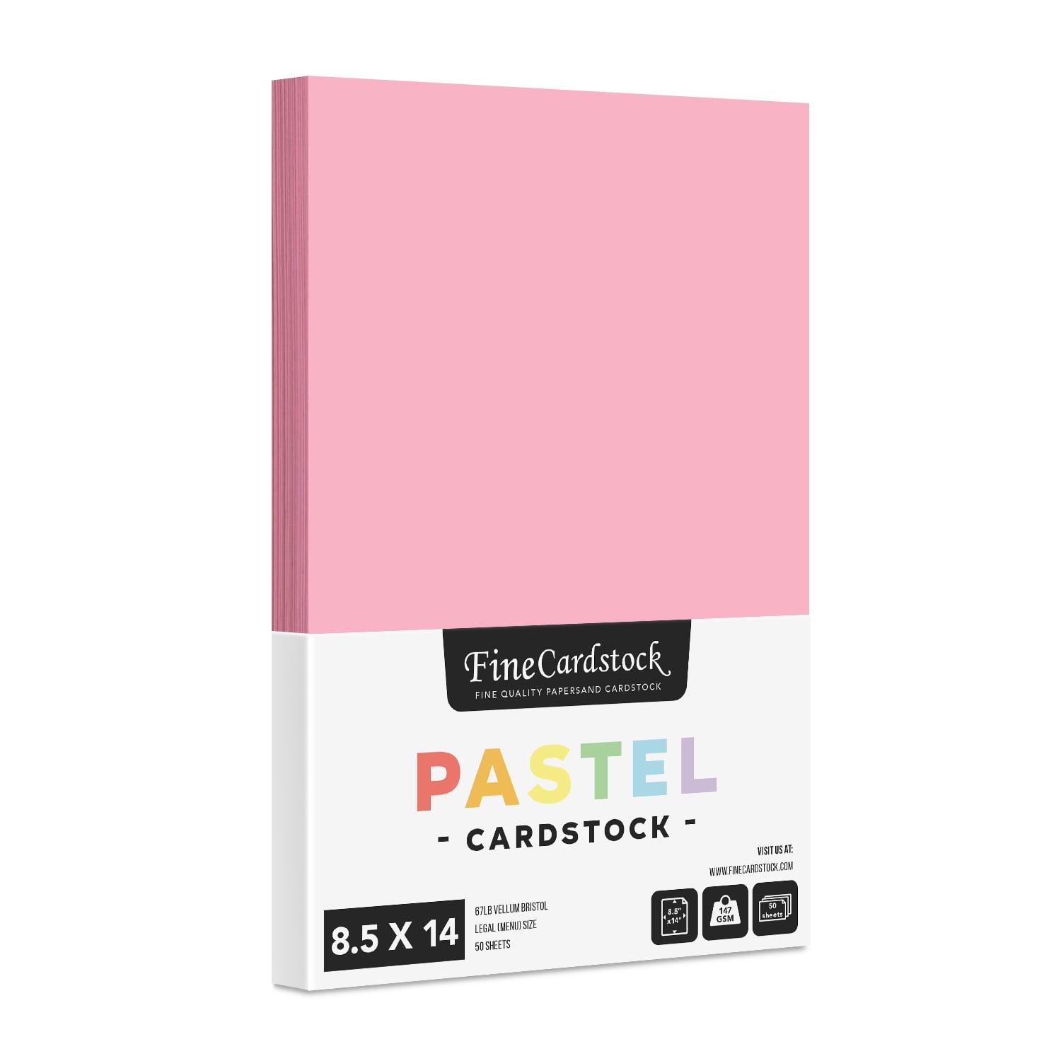 8.5" x 14" Pastel Color Cardstock Paper for Arts and Crafts, School ...