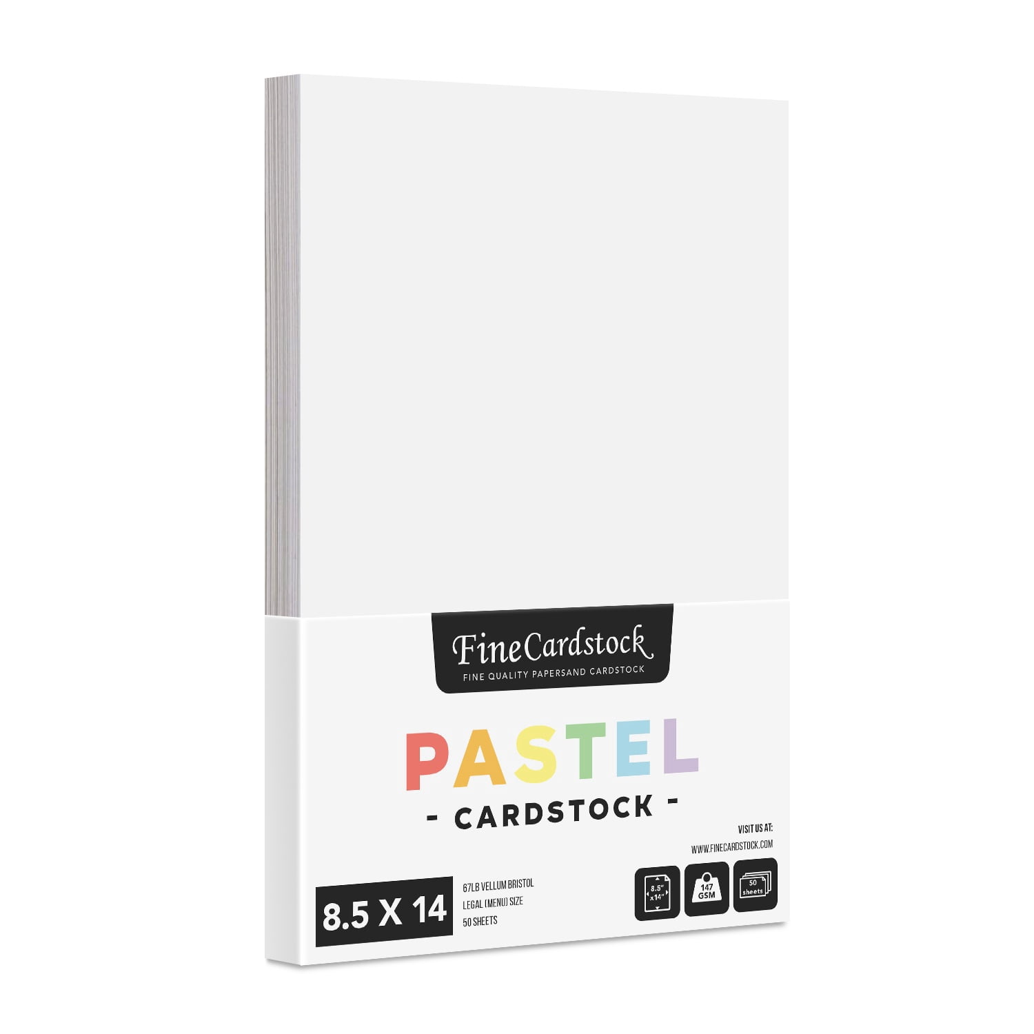 8.5" x 14" Pastel Color Cardstock Paper for Arts and Crafts, School ...