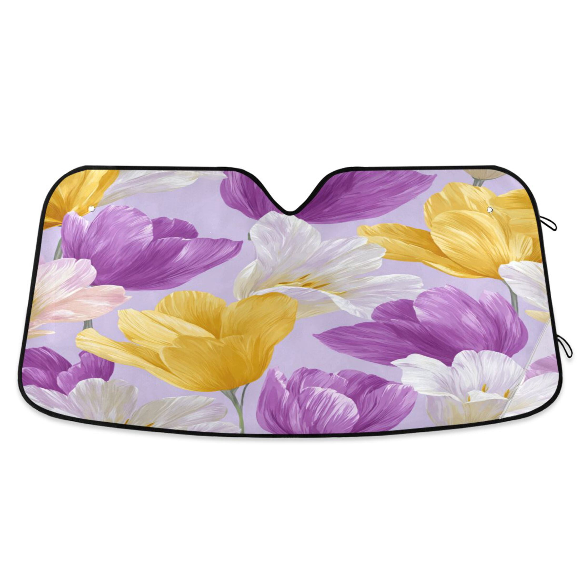 Pastel Color Tulips Full Bloom Windshield Sun Shade Automobile Visor ...
