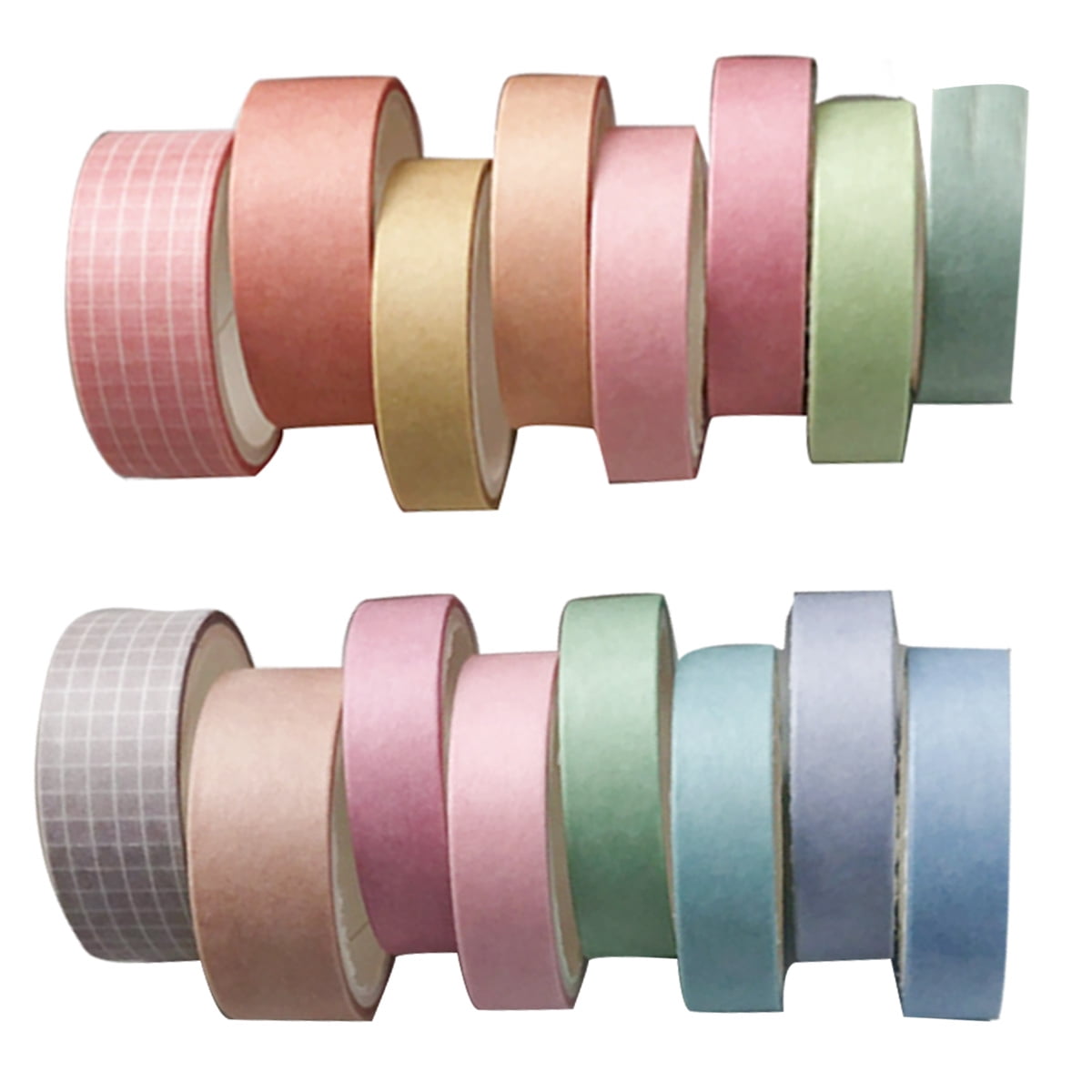 Pastel Colored Washi Tape - 16 Rolls Thin Solid Color Washi Tape, Cute ...