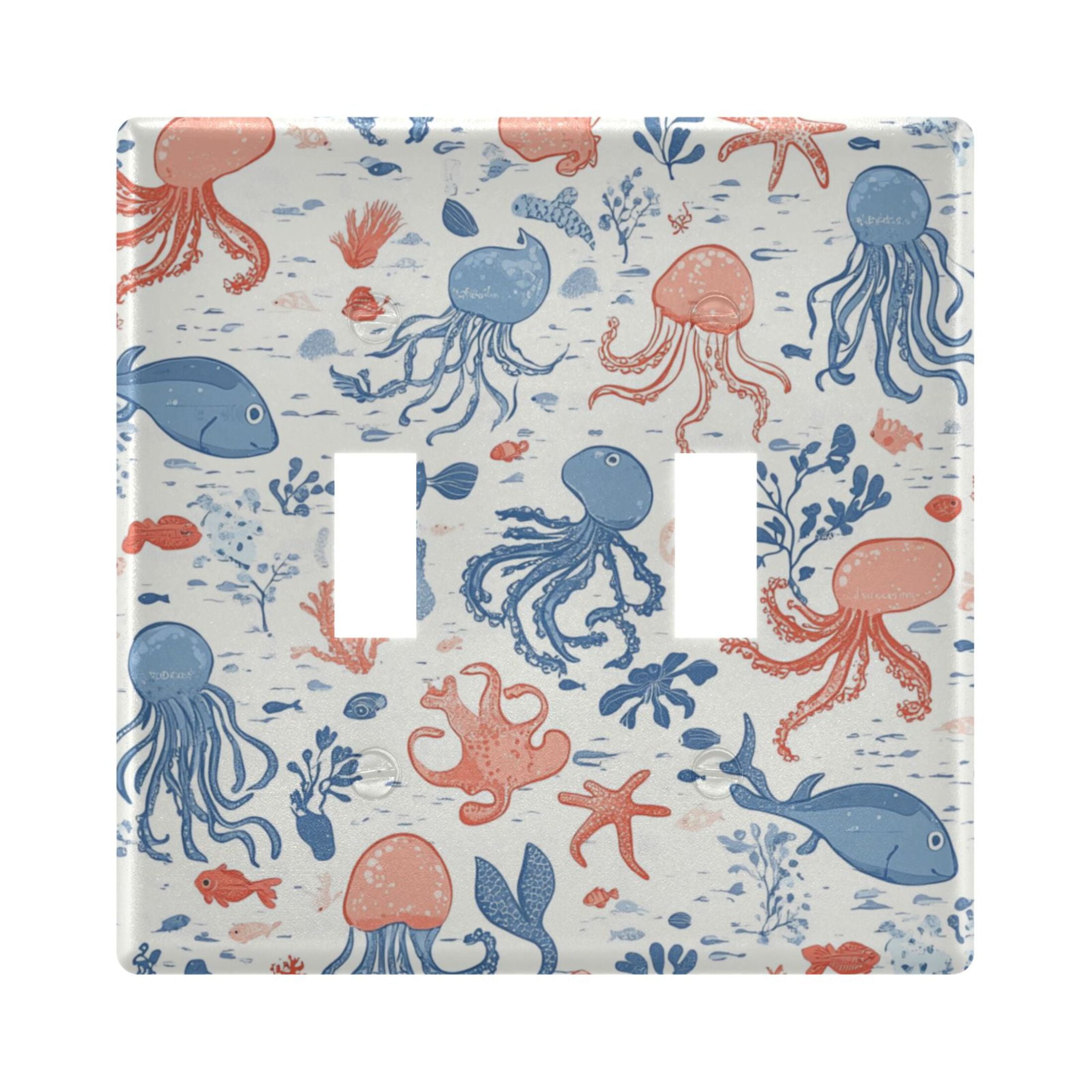 Pastel Colors Sea Creatures Decorative Light Switch Plates Switch Cover ...