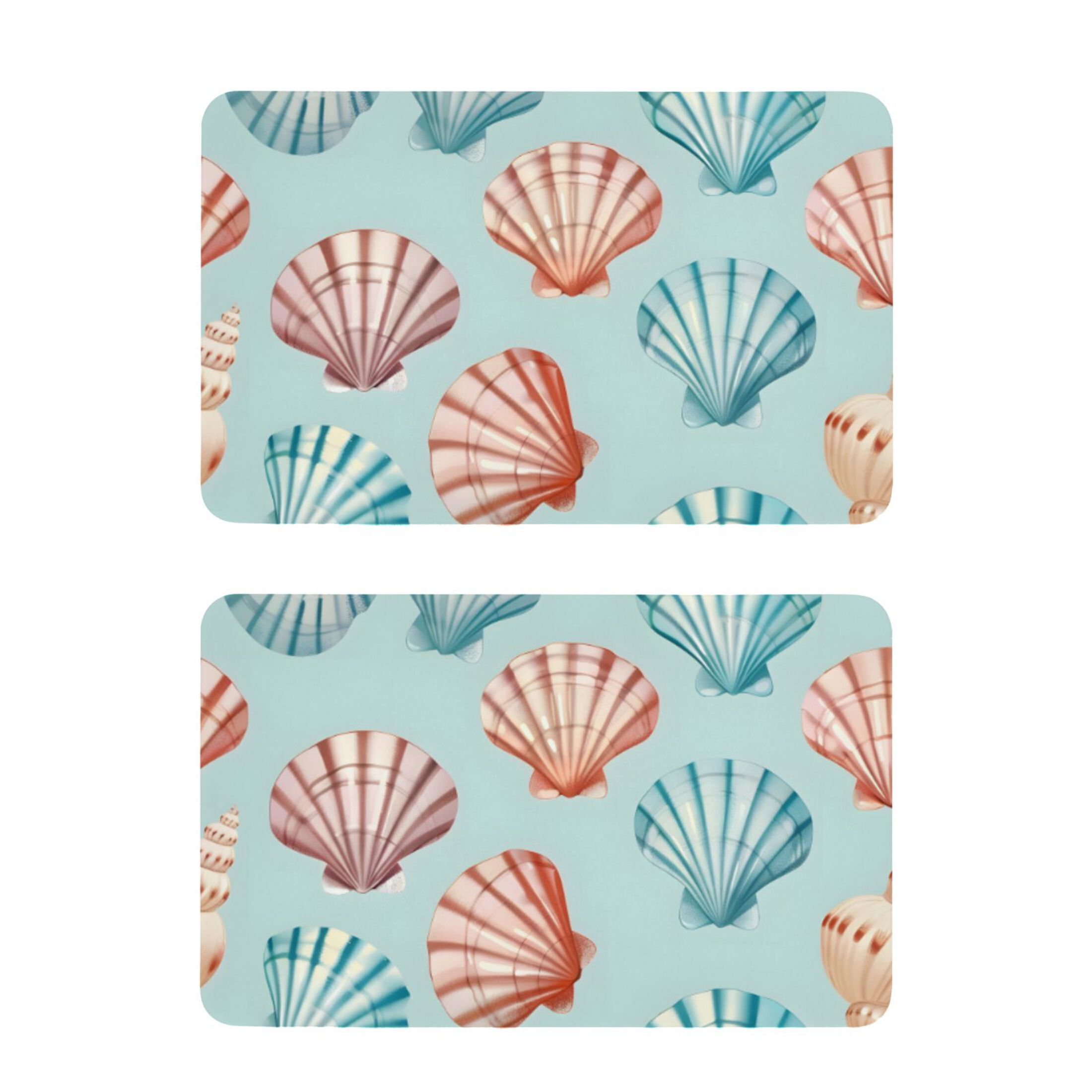 Pastel Colors Shells Refrigerator Magnet Stickers Square Fridge ...