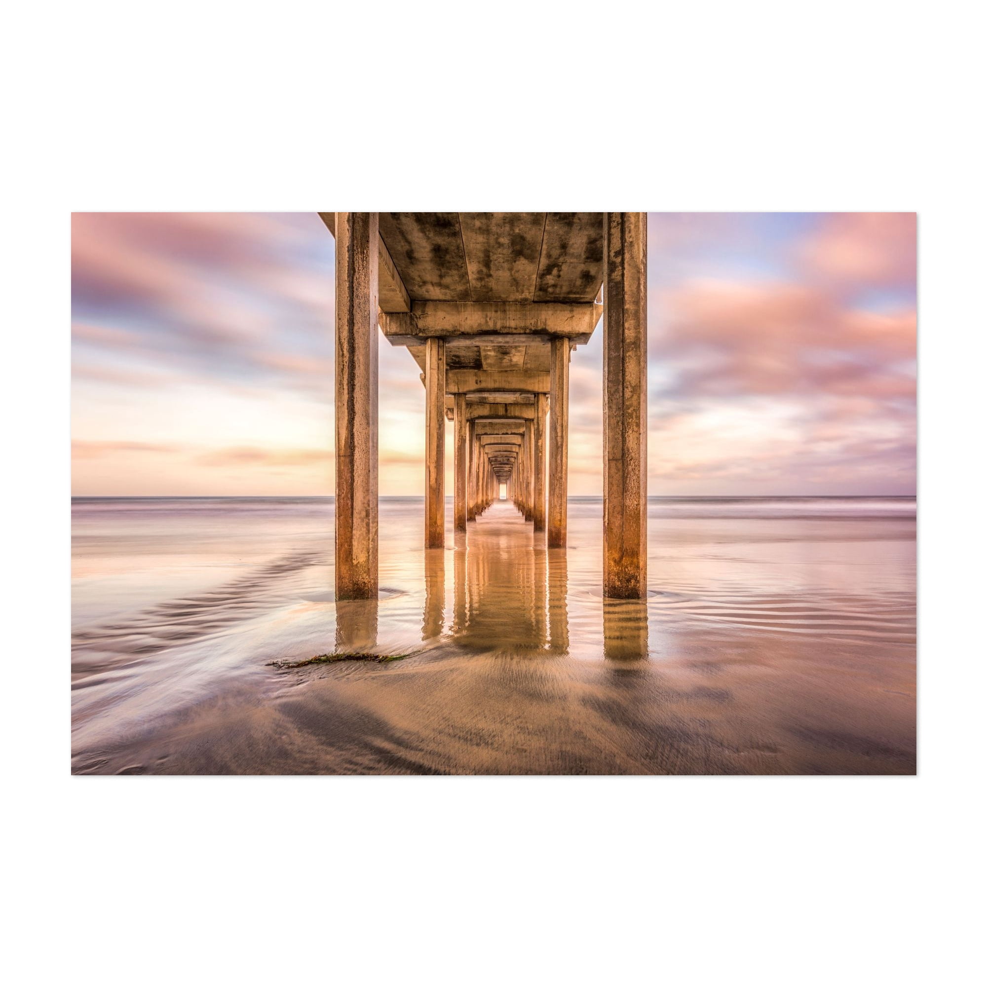Pastel Columns - Photography Bridge Sunset Ocean Beach Coastal ...